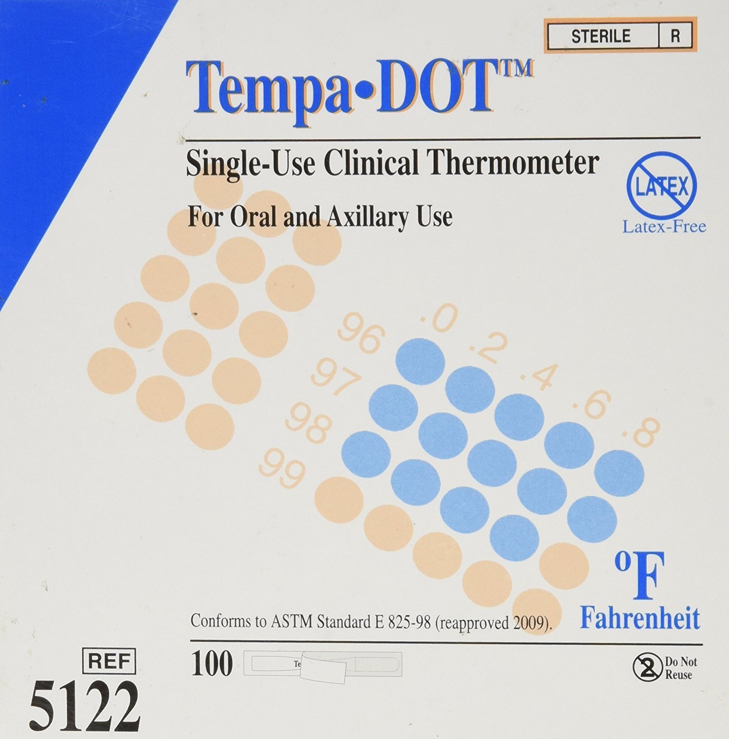 Tempa-dot Disposable Thermometer Sterile, 100 Count : Amazon.co.uk: Home & Kitchen