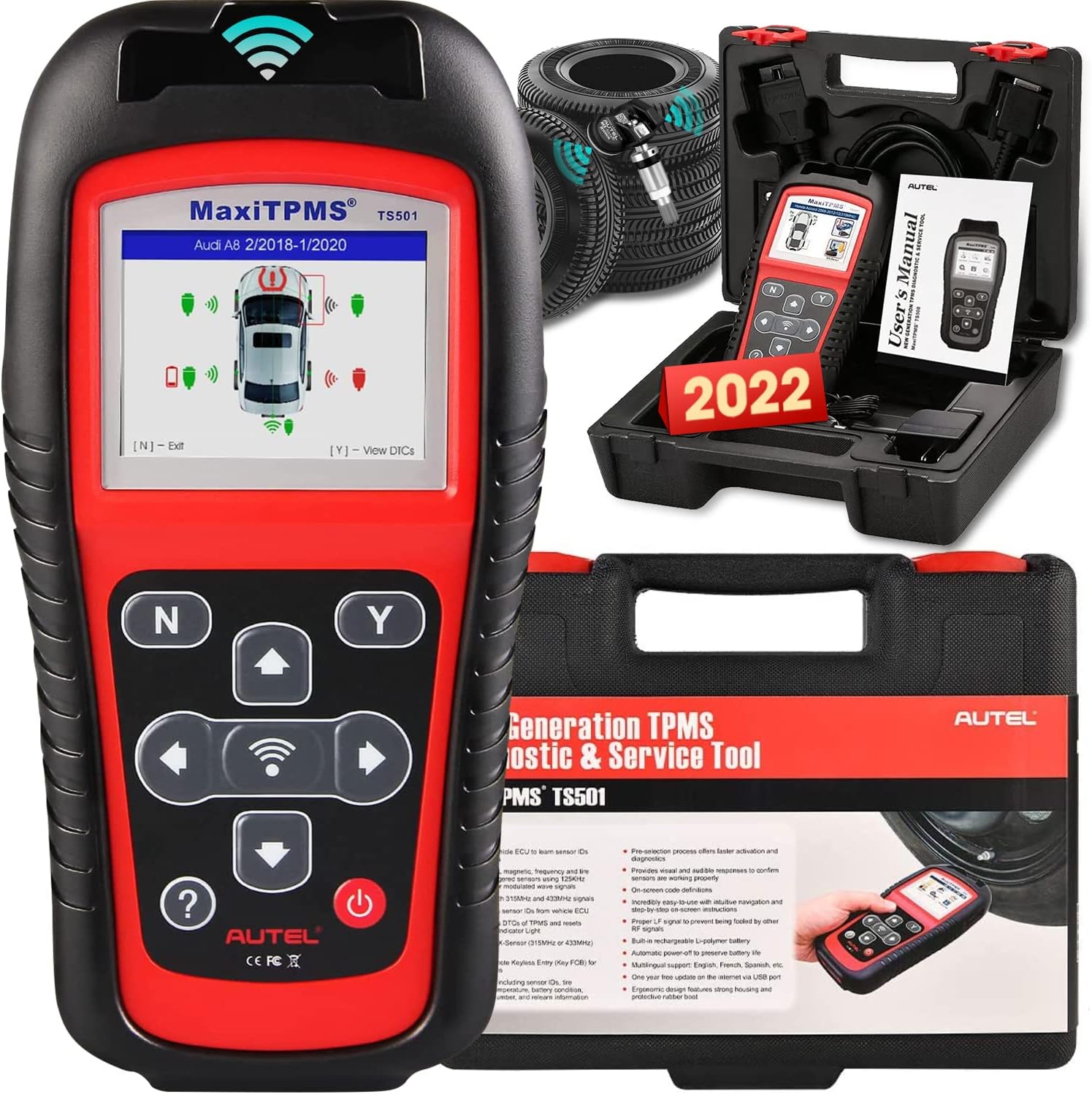 Autel MaxiTPMS TS501 TPMS Herramienta de reanudación 2022 actualizada ...