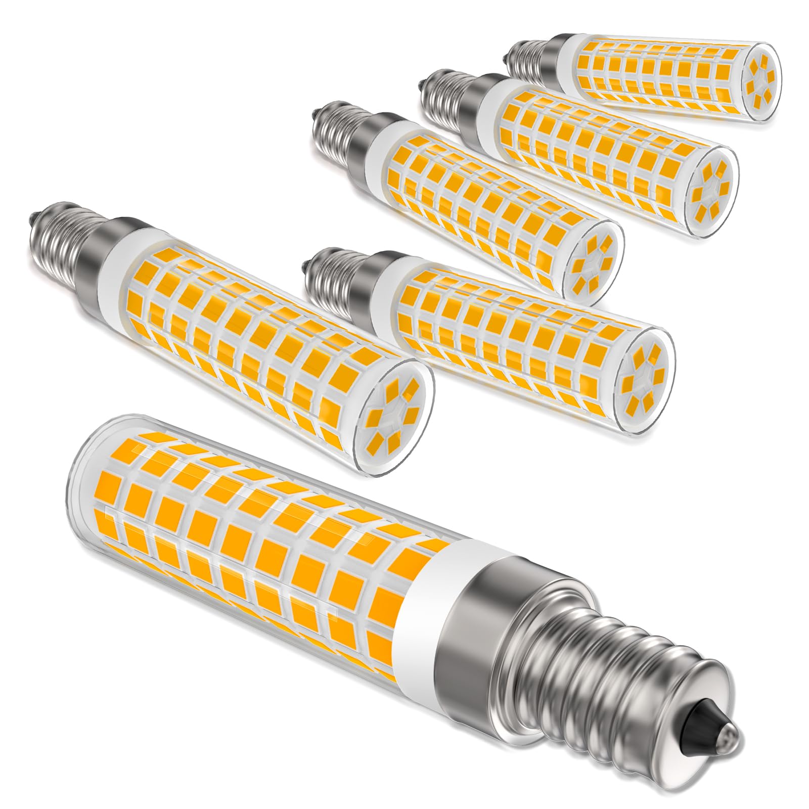 E12 100W Dimmable Replacement LED Candelabra Bulbs C7,3000K Warm White ...