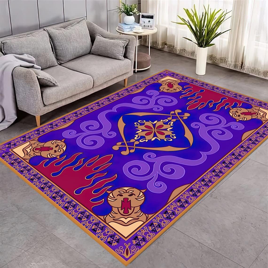 Amazon.com: Magic Rug, Purple Rug,Kids Room Rug, Fairytale Characters ...