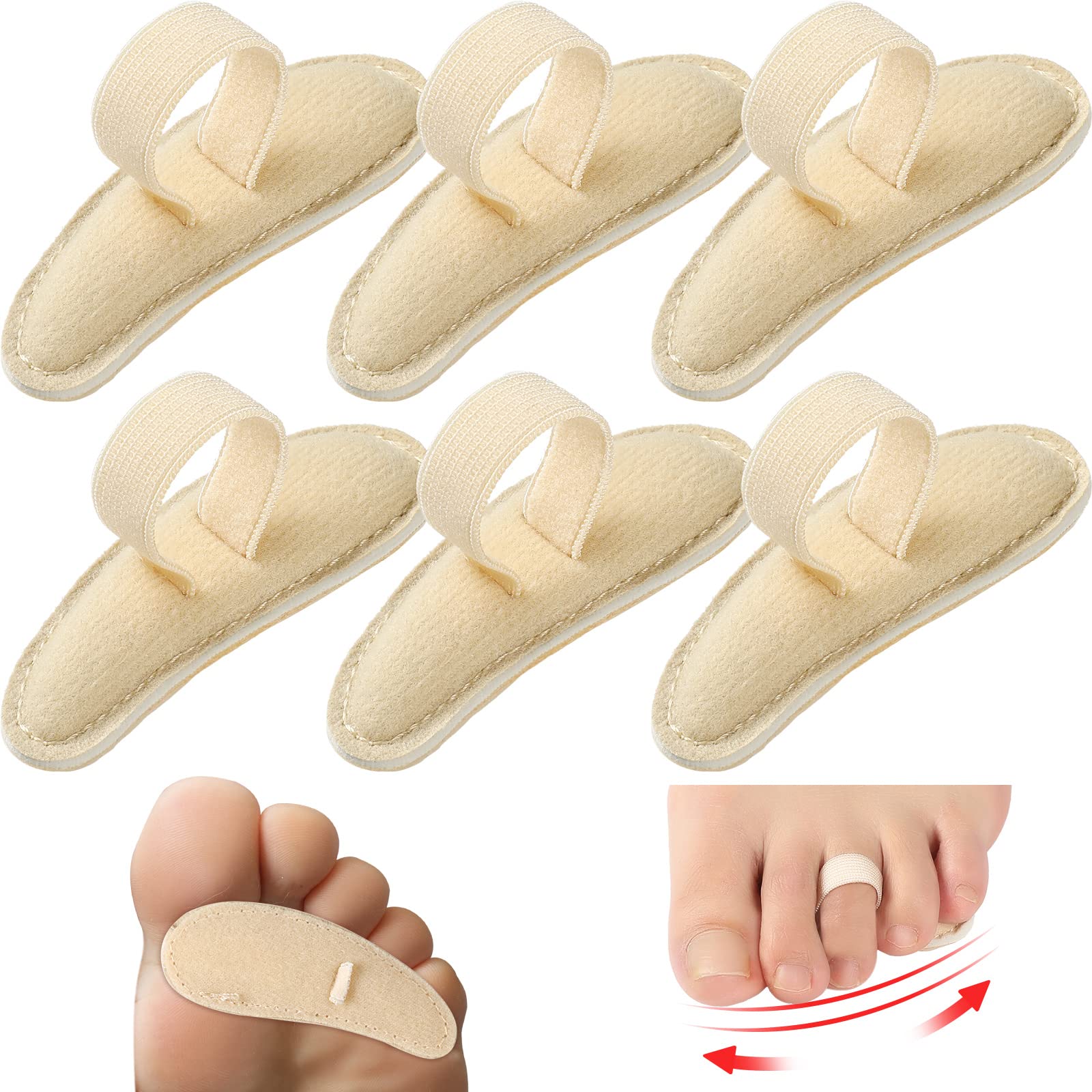 Amazon.com: 6 Pcs Hammer Toe Cushion Toe Pads Reduces Pressure from ...
