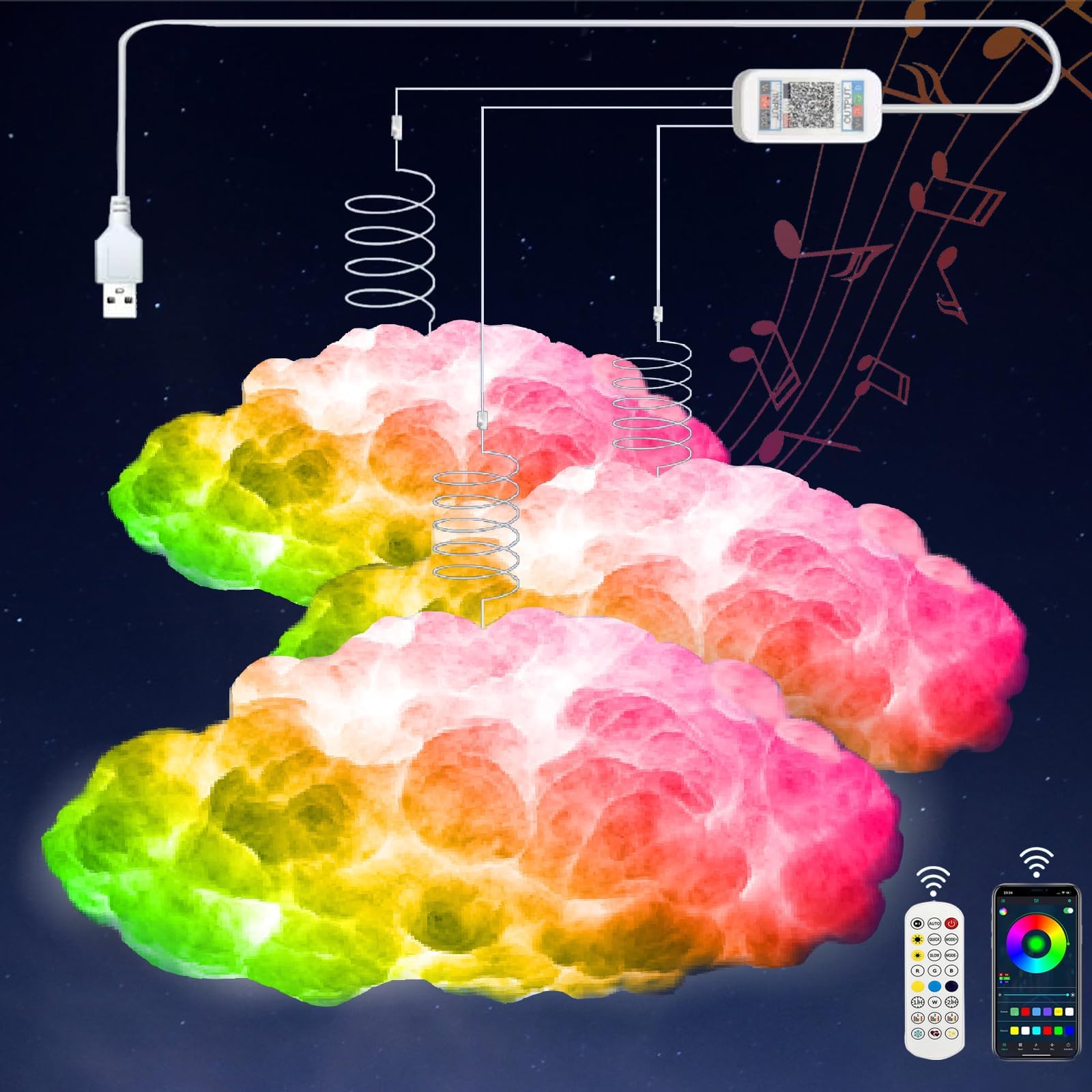 Amazon.com: FLAGTOP LED Cloud Light for Bedroom, Floating Cloud Light ...