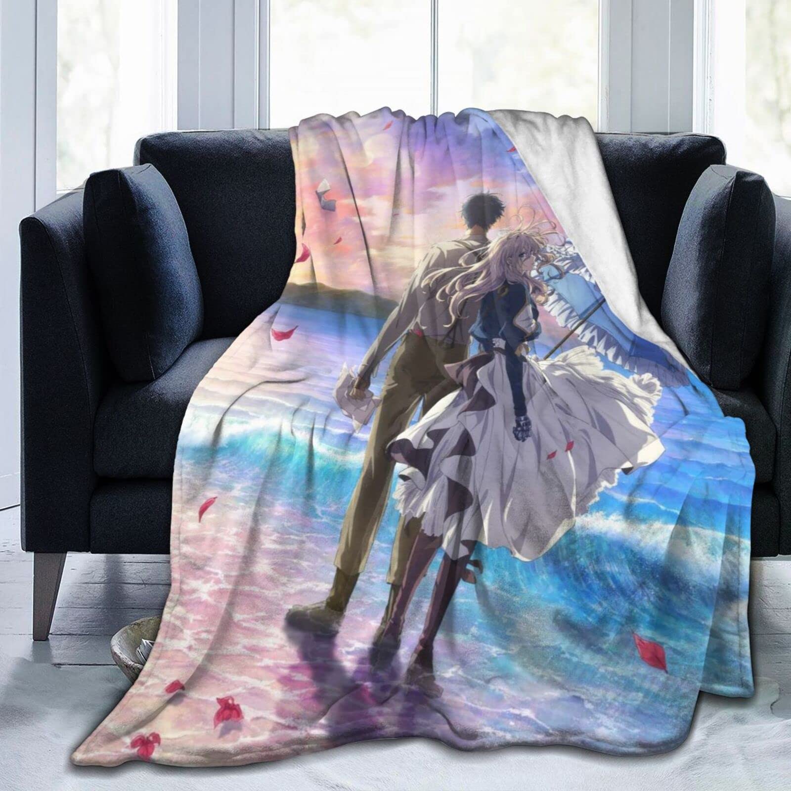 Amazon｜毛布 ヴァイオレットエヴァーガーデン アニメ 軽量 ブランケット フランネル 洗える 静電気防止 暖かい 柔らかい ふわふわ 四季適用 グッズ キャラクター プレゼント ...