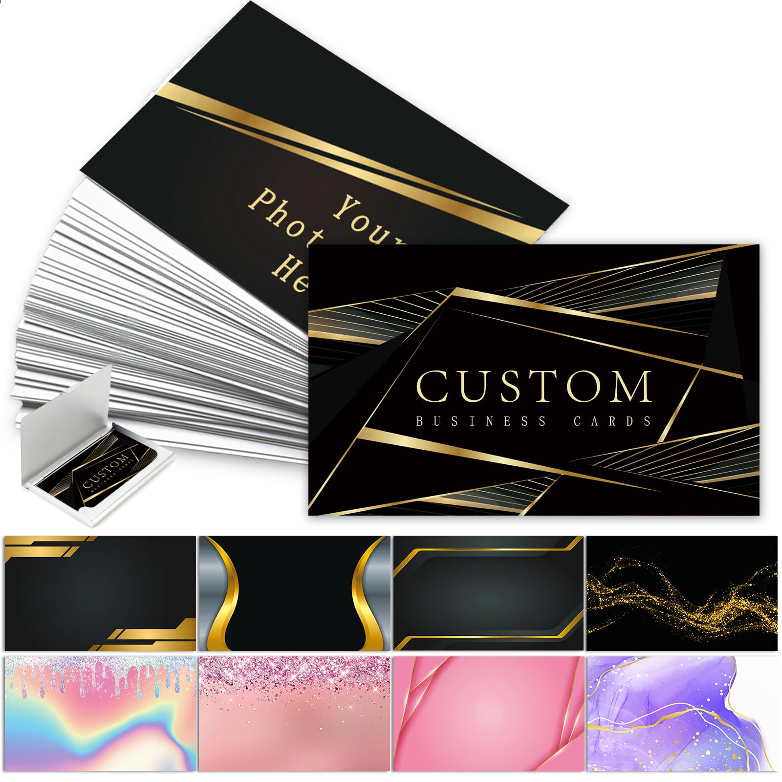Amazon.com: Business Cards Customizable Custom Business Cards ...