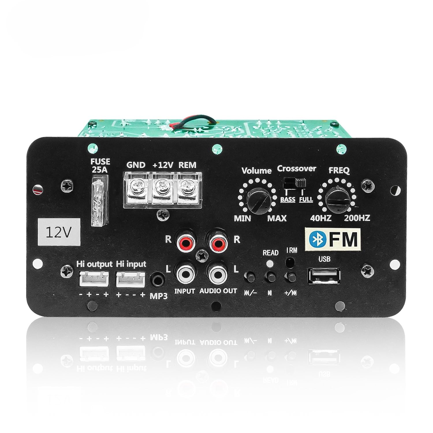 FABTEC 12V 120W Mono Amp Stereo Power Amplifier for Sub Woofer Kit with ...