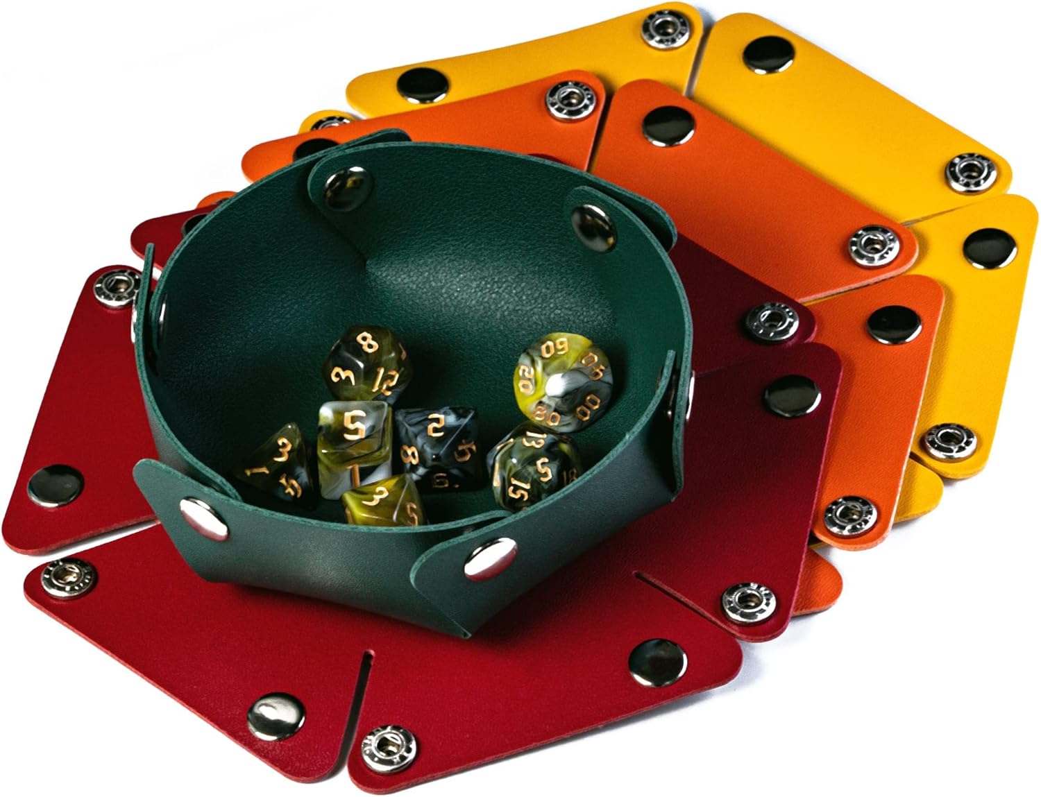 Amazon.com: KSNDie 4 Pieces Small Dice Case & Dice Storage Box PU ...