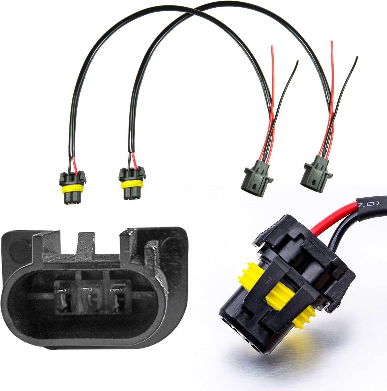 Amazon.com: Xotic Tech 2pcs H13-To-9006 Exchange Connector Pigtail ...