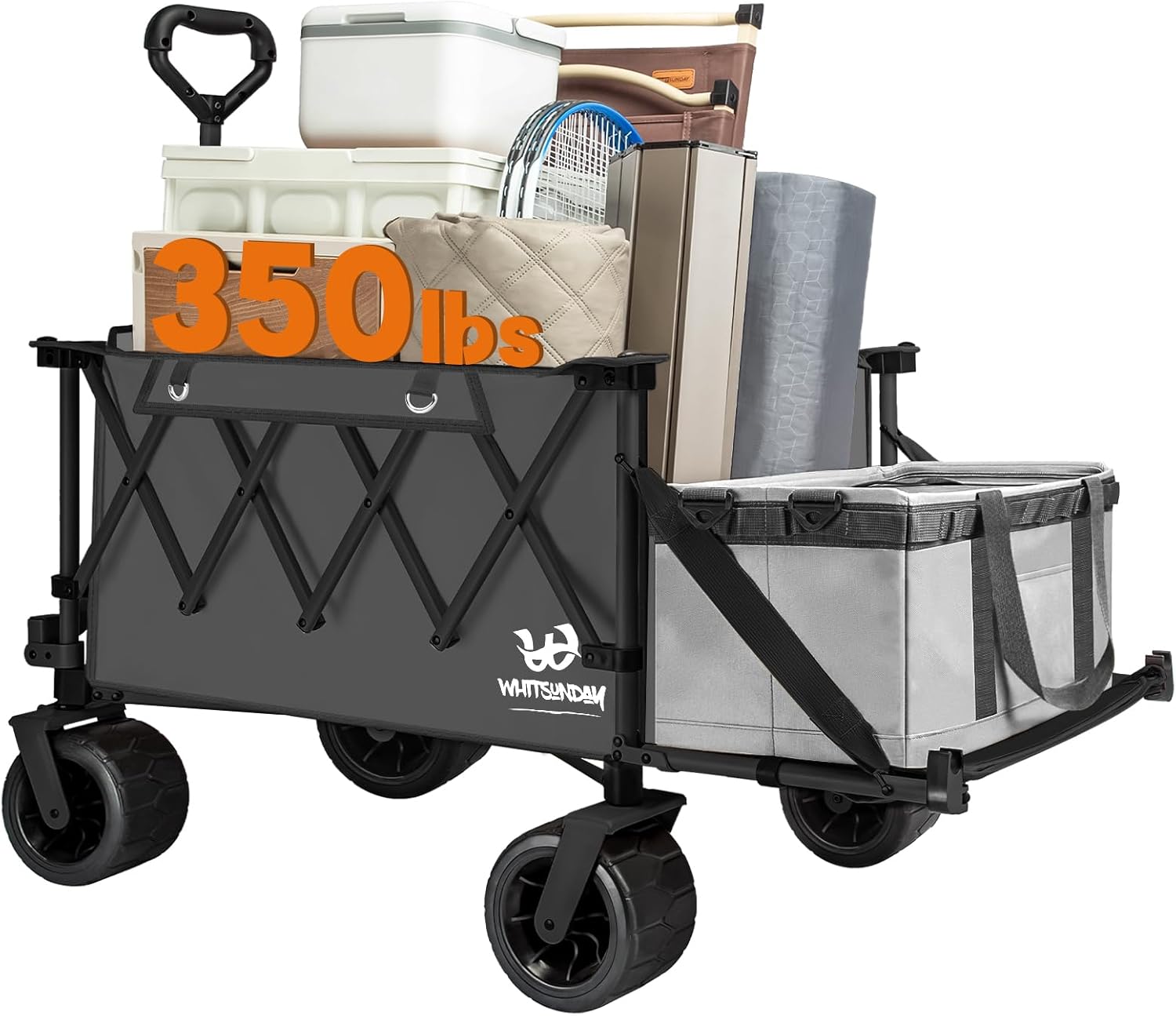 Amazon.com : Whitsunday Collapsible Folding Wagon Heavy Duty Utility ...