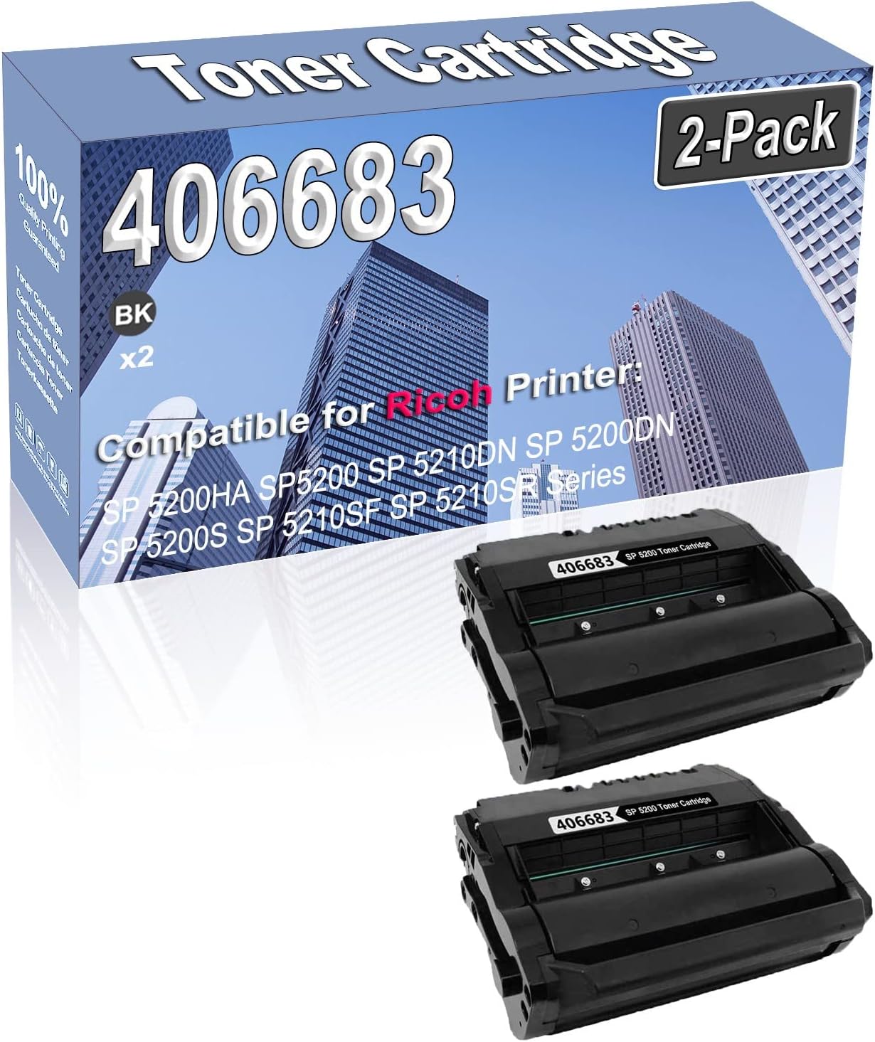 Amazon.com: Credibility Store 2-Pack Compatible High Capacity 406683 Printer Cartridge use for ...