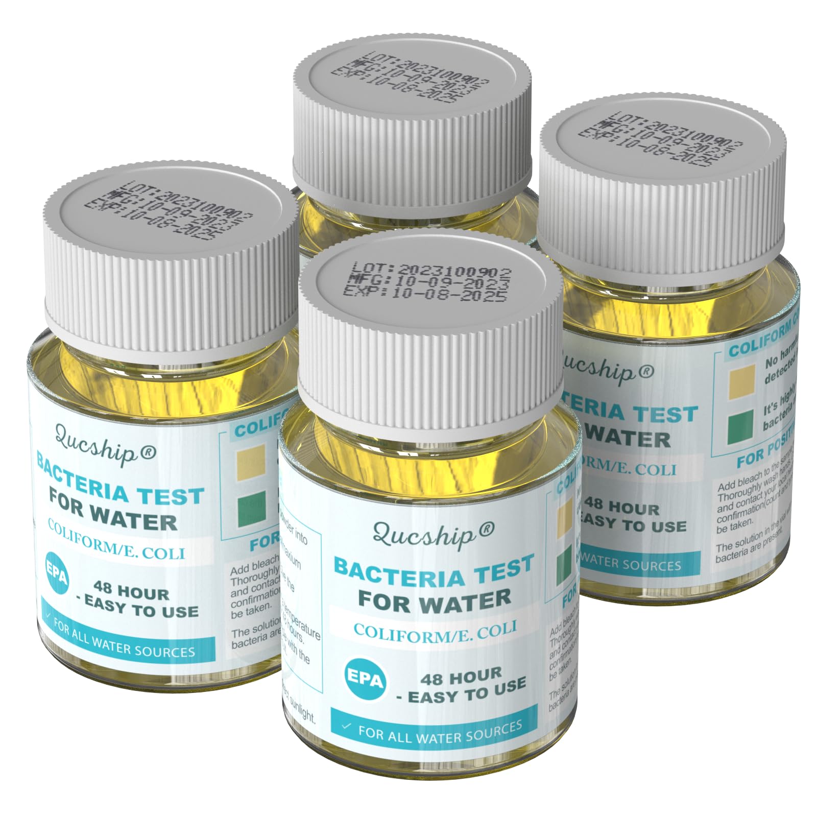 Snapklik.com : Qucship 4 PCS E Coli & Coliform Water Test Kit For All ...