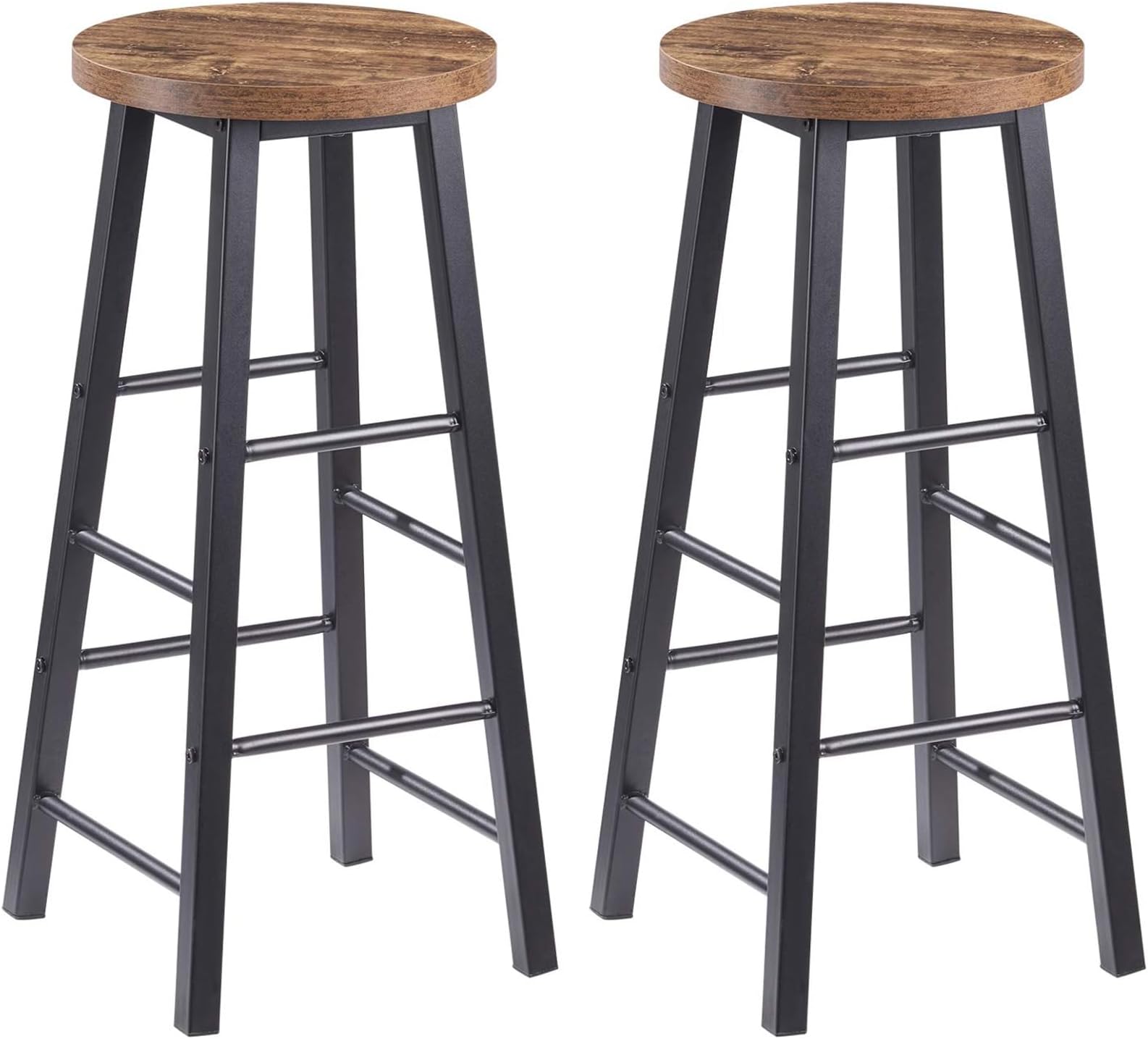 WOLTU 2 X Tabourets de Bar Bistro Tabouret Assise Rond en MDF et métal ...