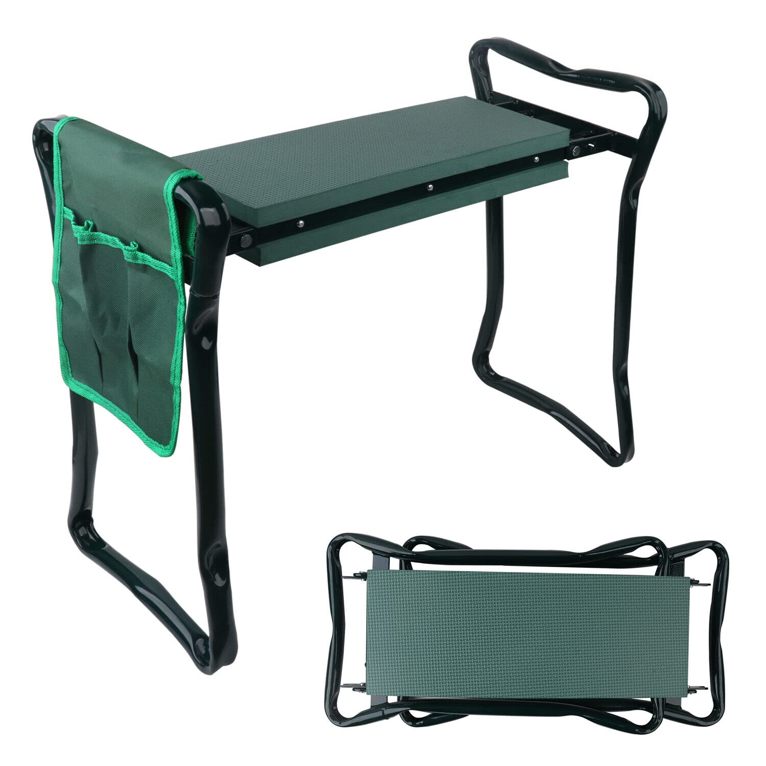 HORUSDY Garden Kneeler and Seat, Heavy Duty Foldable Gardening Stool ...