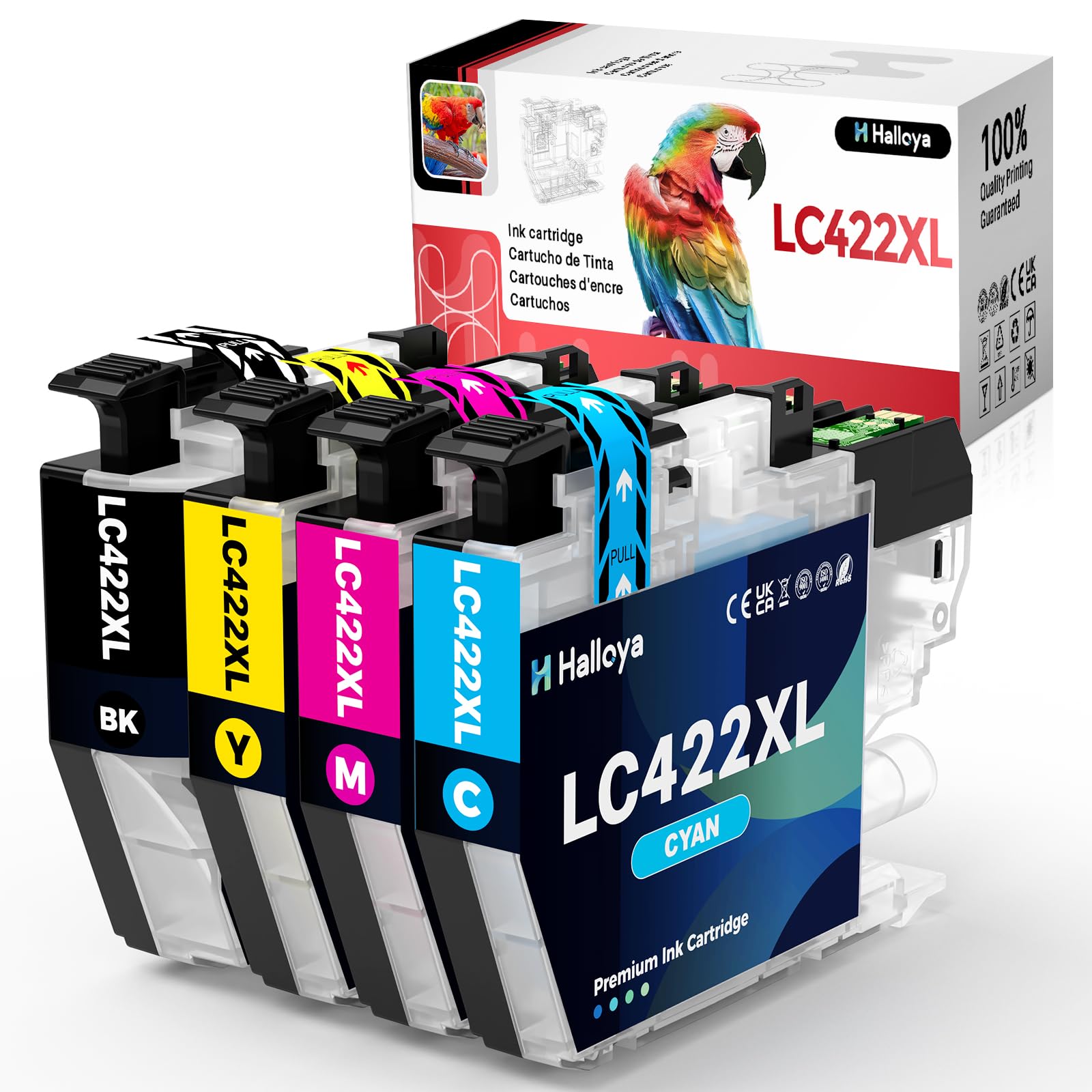 Halloya LC422XL Ink Cartridges Replacement for Brother LC-422XL LC422 ...