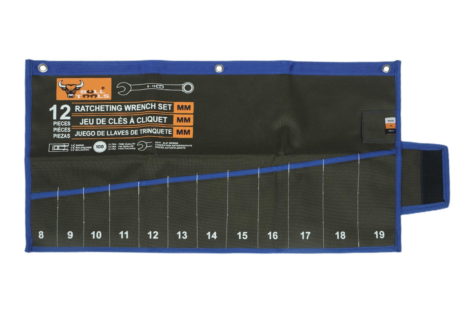 Amazon.com: BULL TOOLS Tool Roll Up Pouch Wrench Organizer Retched Bag ...