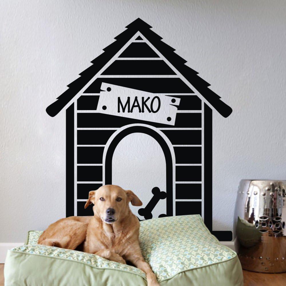 Amazon.com: DigTour WallArt Dog House Wall Decal Personalized Name Wall ...