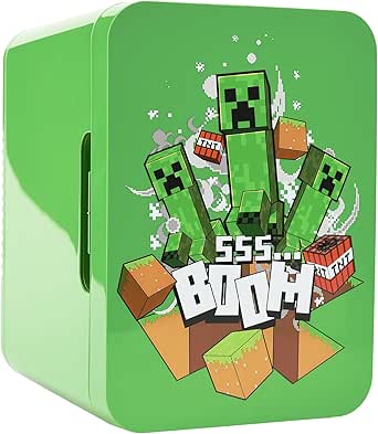 Amazon.com: Ukonic Minecraft 4L Mini Fridge, 6-Can Capacity with ...