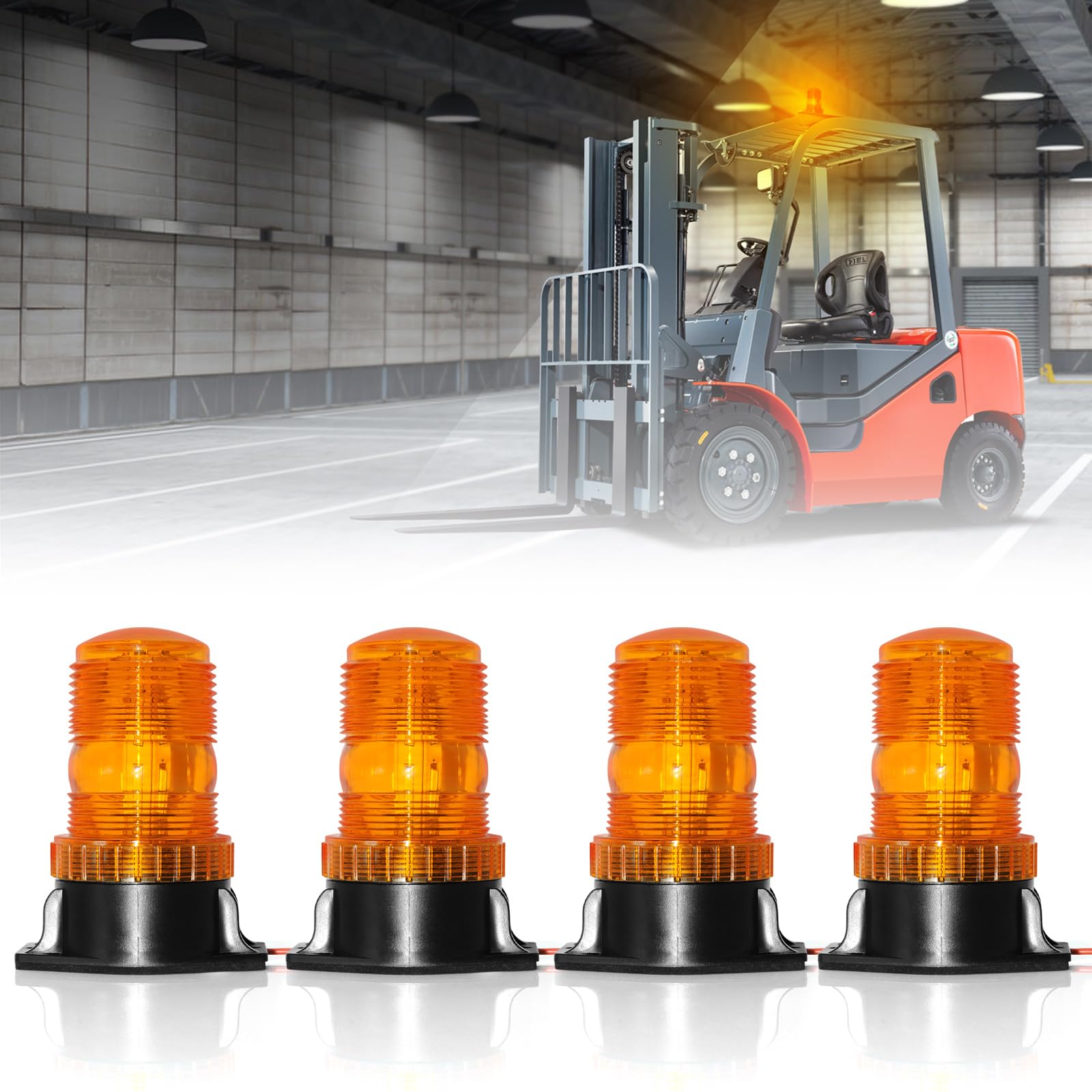 Amazon.com: eTzone 30 LED Amber Forklift Strobe Light 30W Vehicle Roof ...