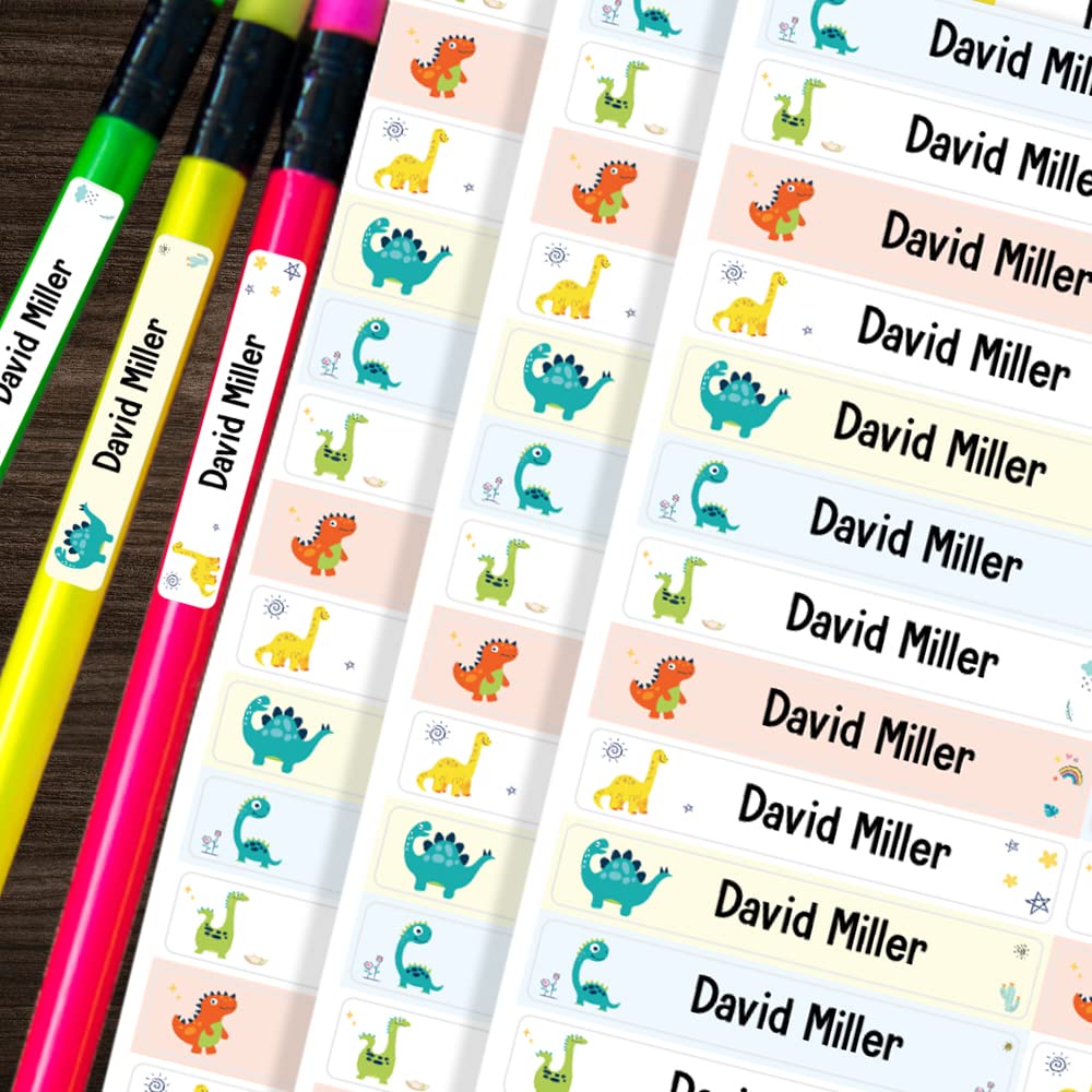 Packwith Pack of 60 Name Labels for Pencils (47 x 7 mm) Personalised ...