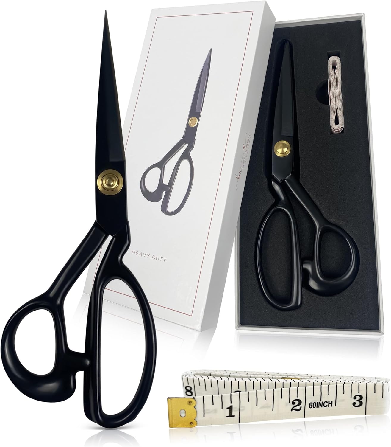 Amazon.com: BOCHIKNOT Scissors Heavy Duty 9" - Sharp Fabric Scissors ...