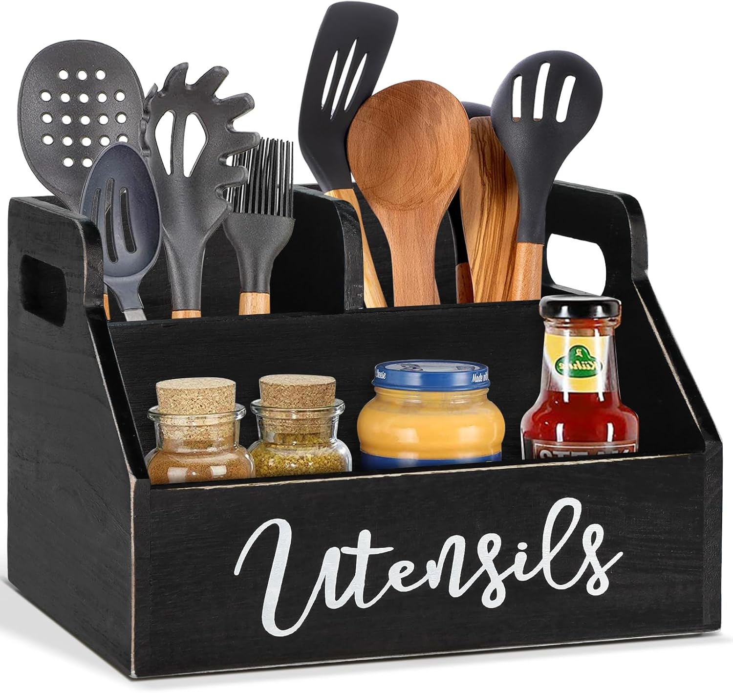 Amazon.com: Cooking Utensil Holder Kitchen Utensil Organizer for ...