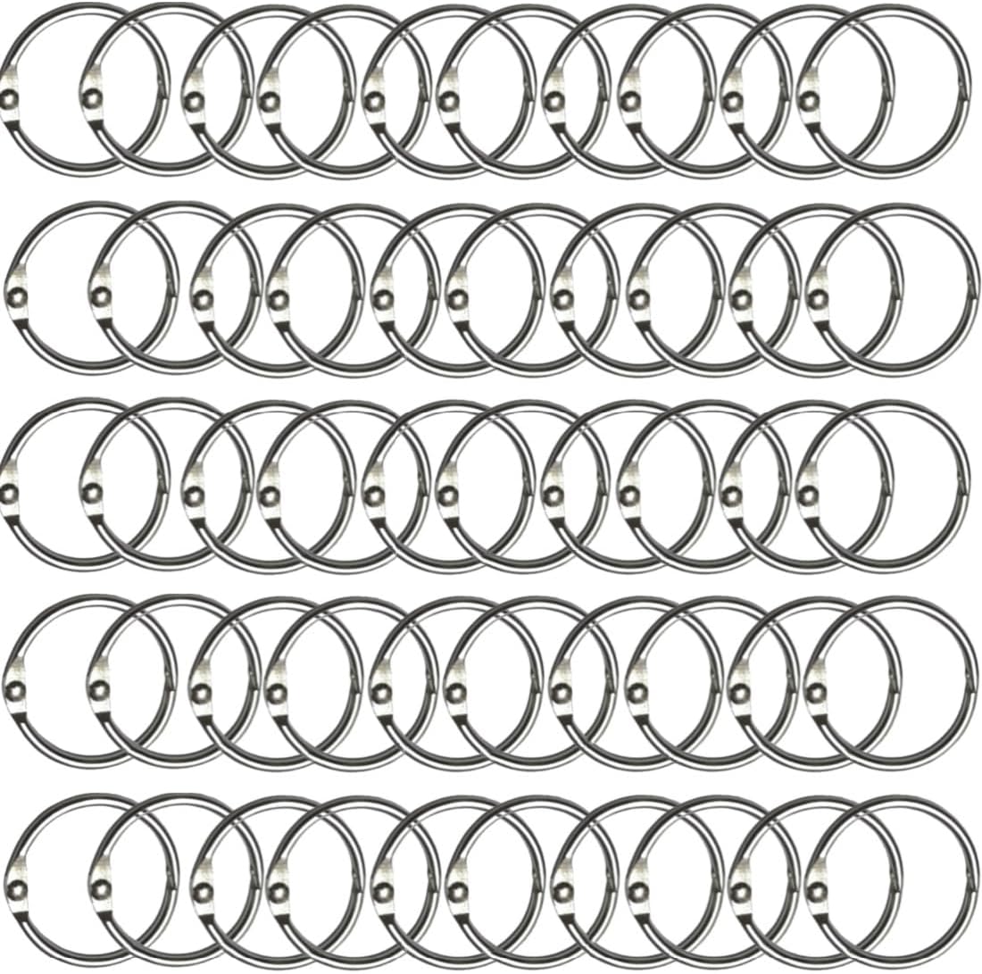 Amazon.com : CoguZed Binder Rings - 100 Assorted Metal Rings for Index ...