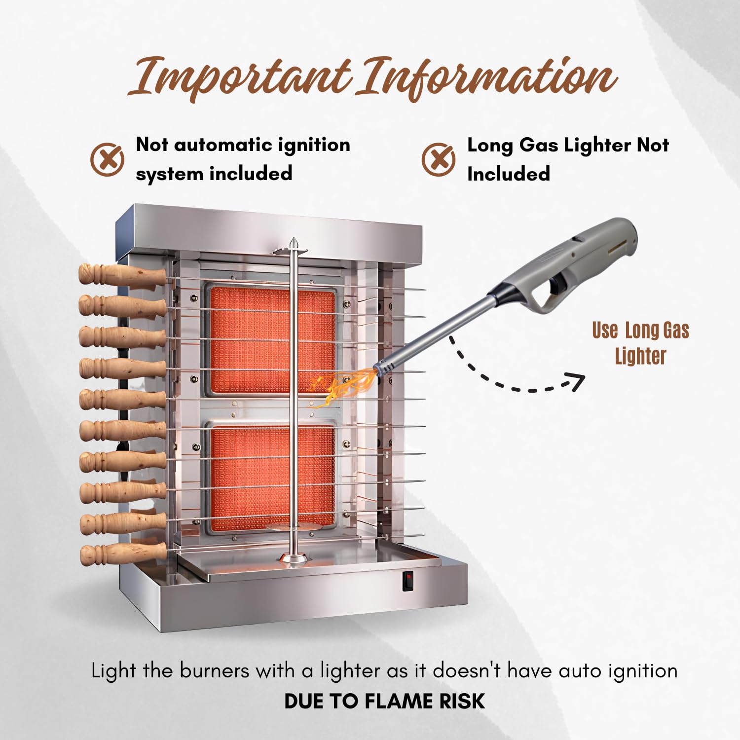 Snapklik.com : Bioexcel Vertical Shawarma Machine - 2 Burner Rotisserie ...
