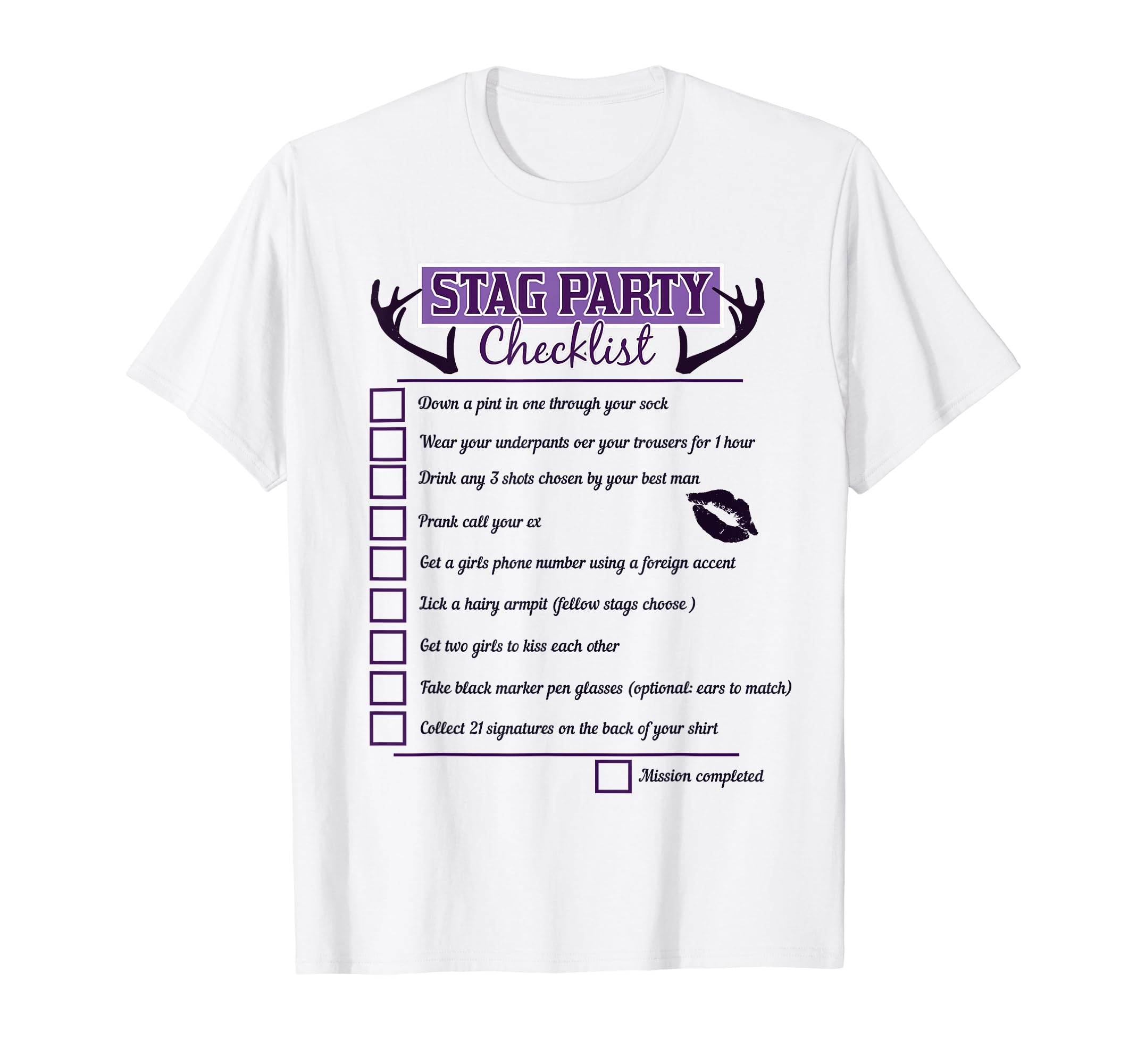 Stag Do Dares Checklist | Bachelor Party & Stag Weekend T-Shirt ...