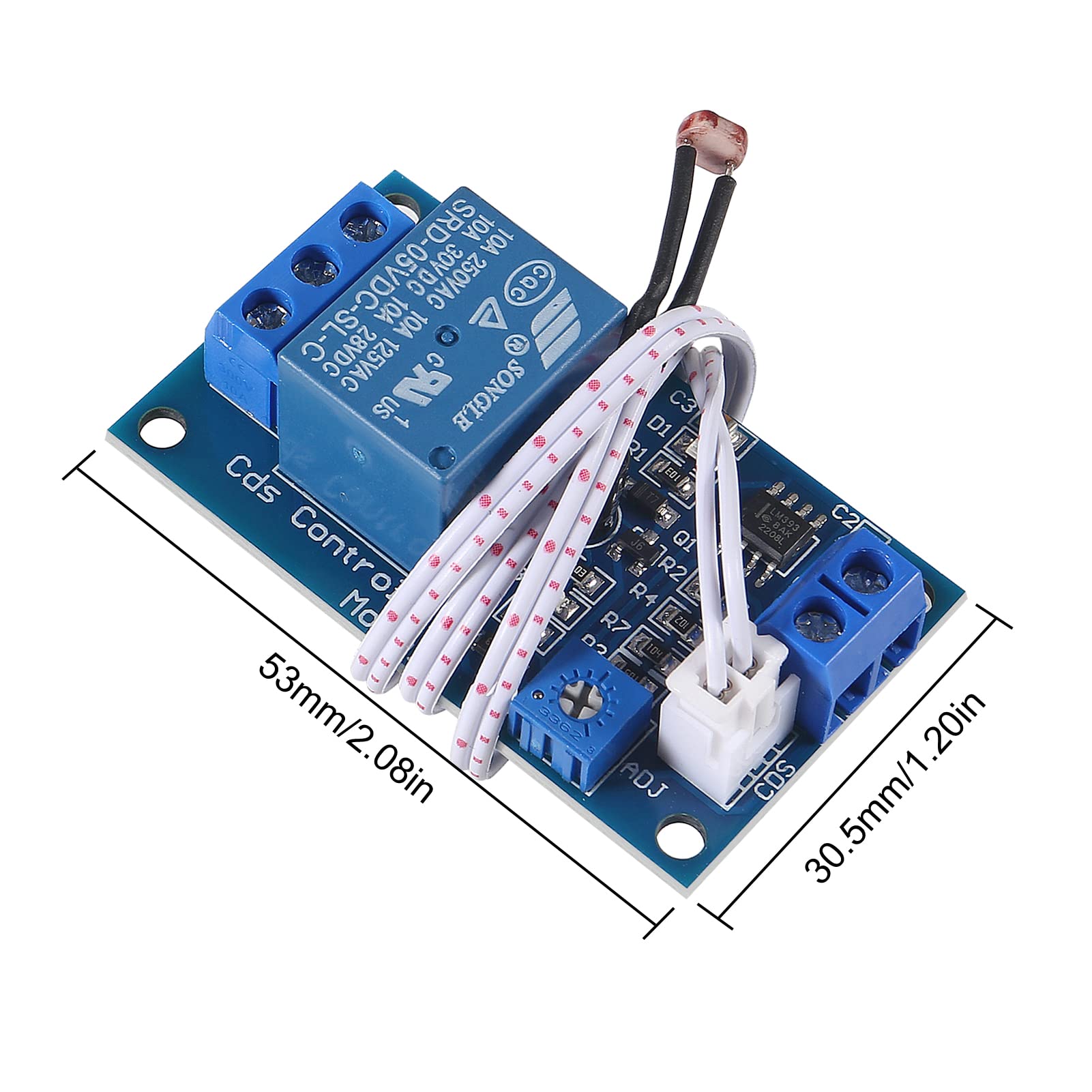 Snapklik.com : QCCAN 5pcs XH-M131 Photoresistor Relay Module, DC 5V 10A ...