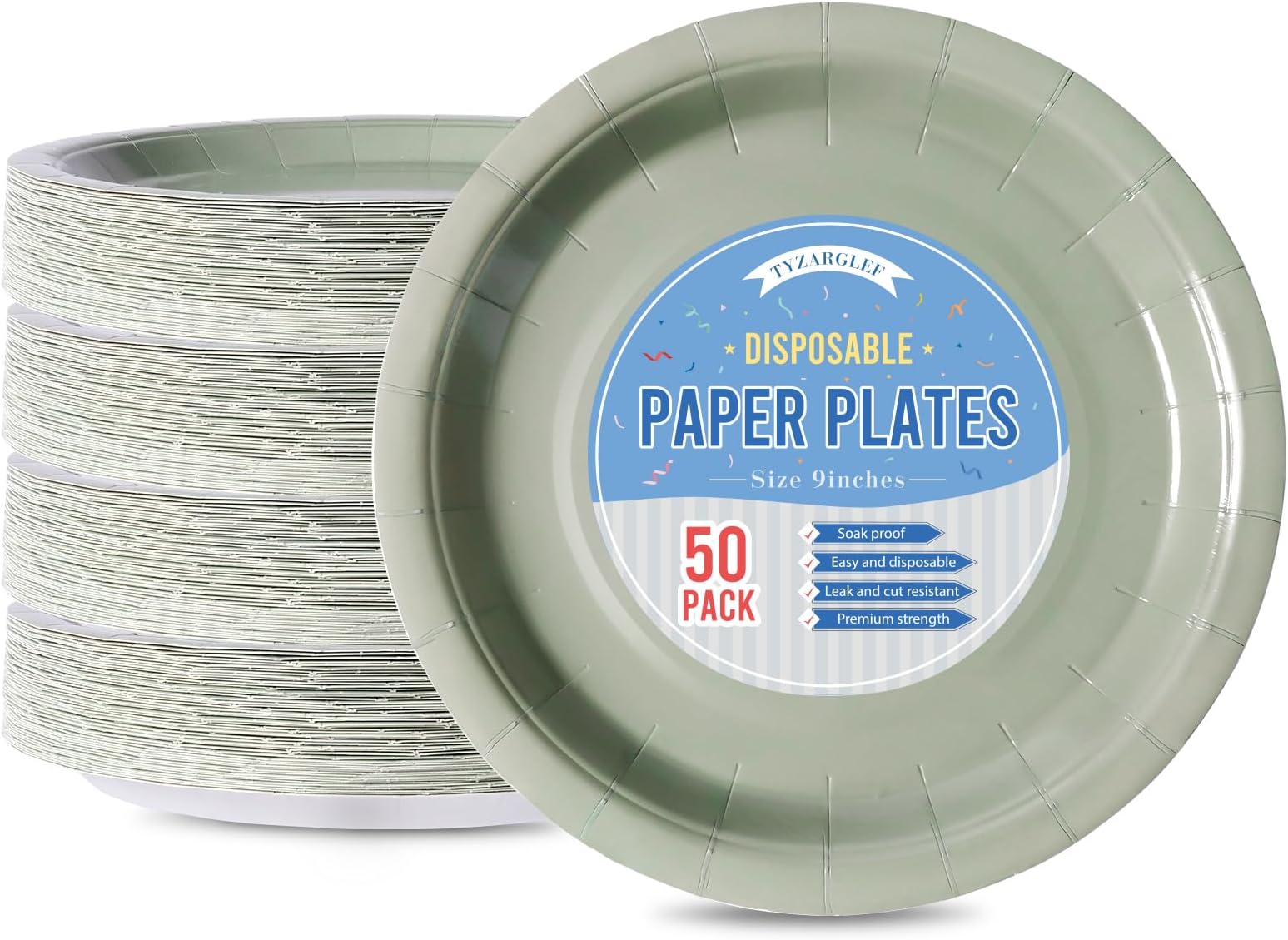 Amazon.com: ADXCO Paper 72pcs 7inch Rainbow Plates, Waterproof, Durable ...