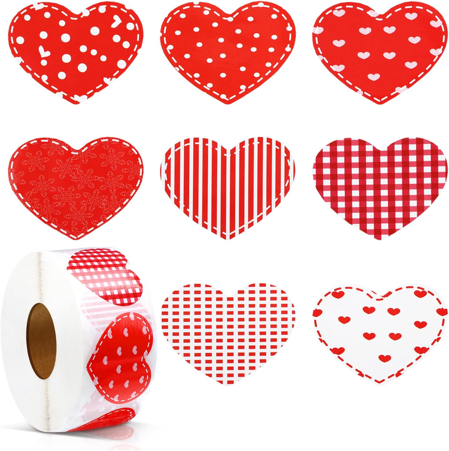 Amazon.com: 224 Pieces Valentine's Day Foam Heart Stickers Self ...