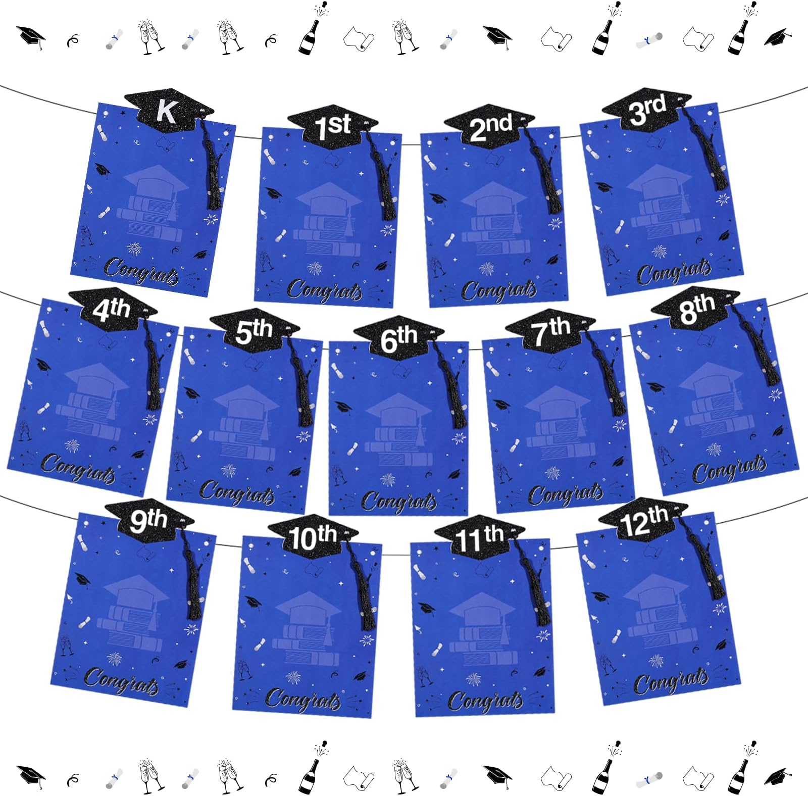 Amazon.com: Graduation Photo Banner Blue, 2025 Senior Graduation ...