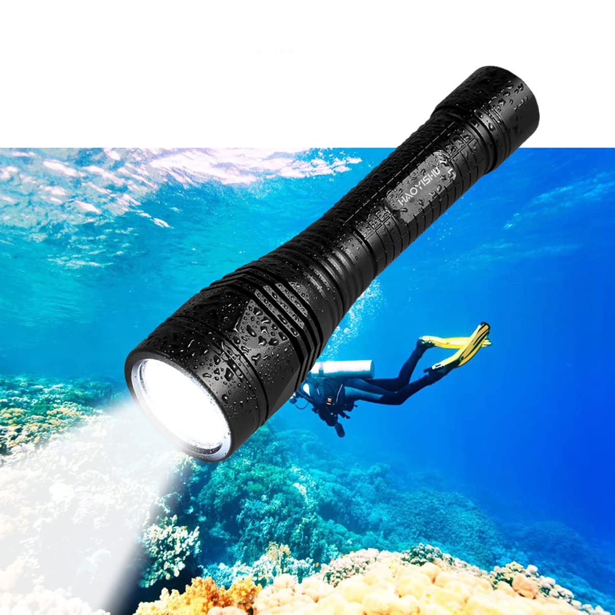 Amazon.com: HAOYISHU A70 Scuba Dive Light, 2500 Lumen Bright Diving ...
