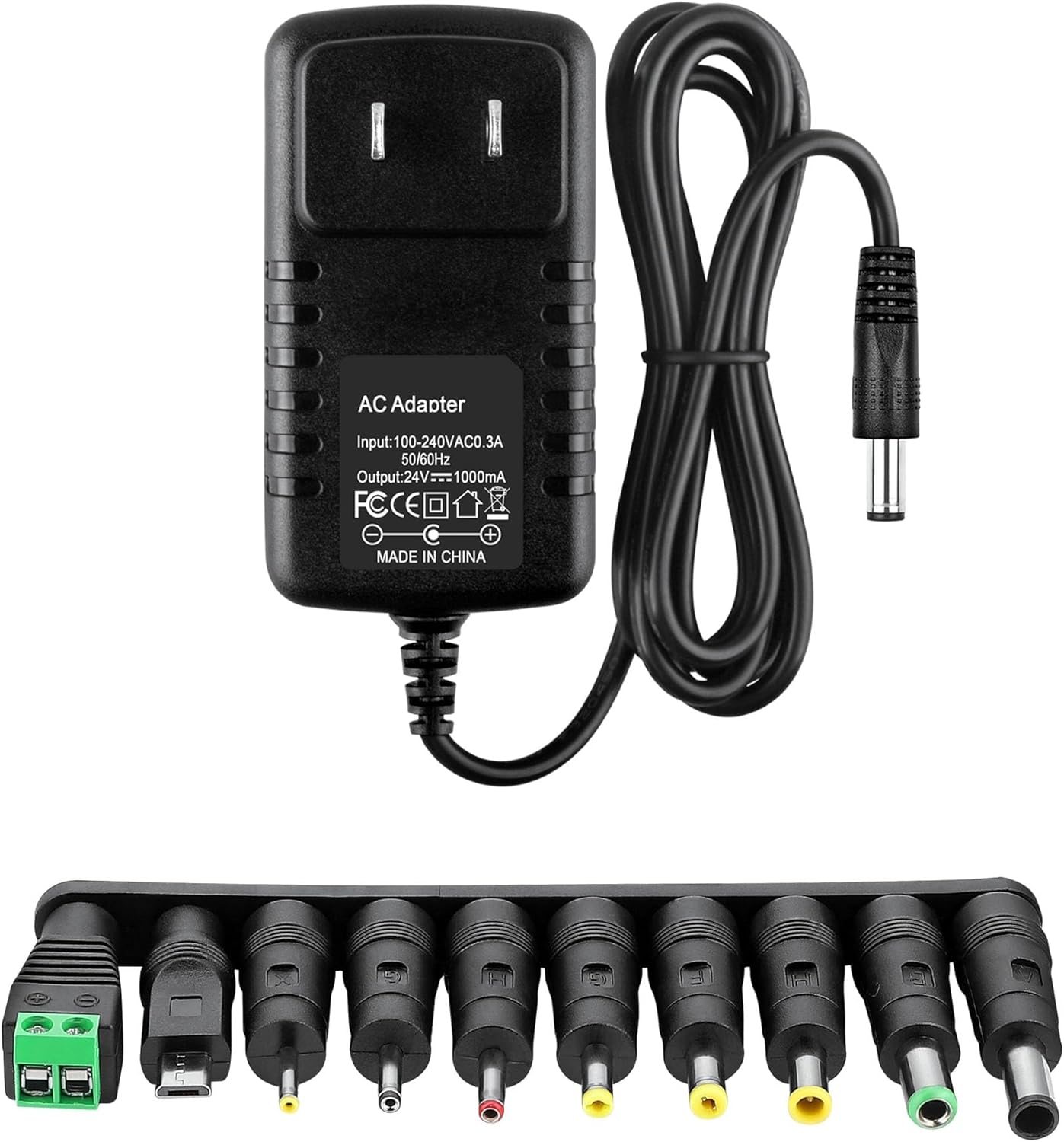 Amazon.com: PROKWR 24V Power Supply 24W 24V 1A Power Adapter with 10 ...