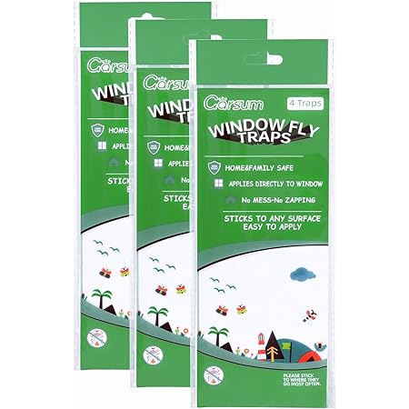 Amazon.com : Stick-A-Fly Fly Trap for Windows : Insect Traps : Patio ...