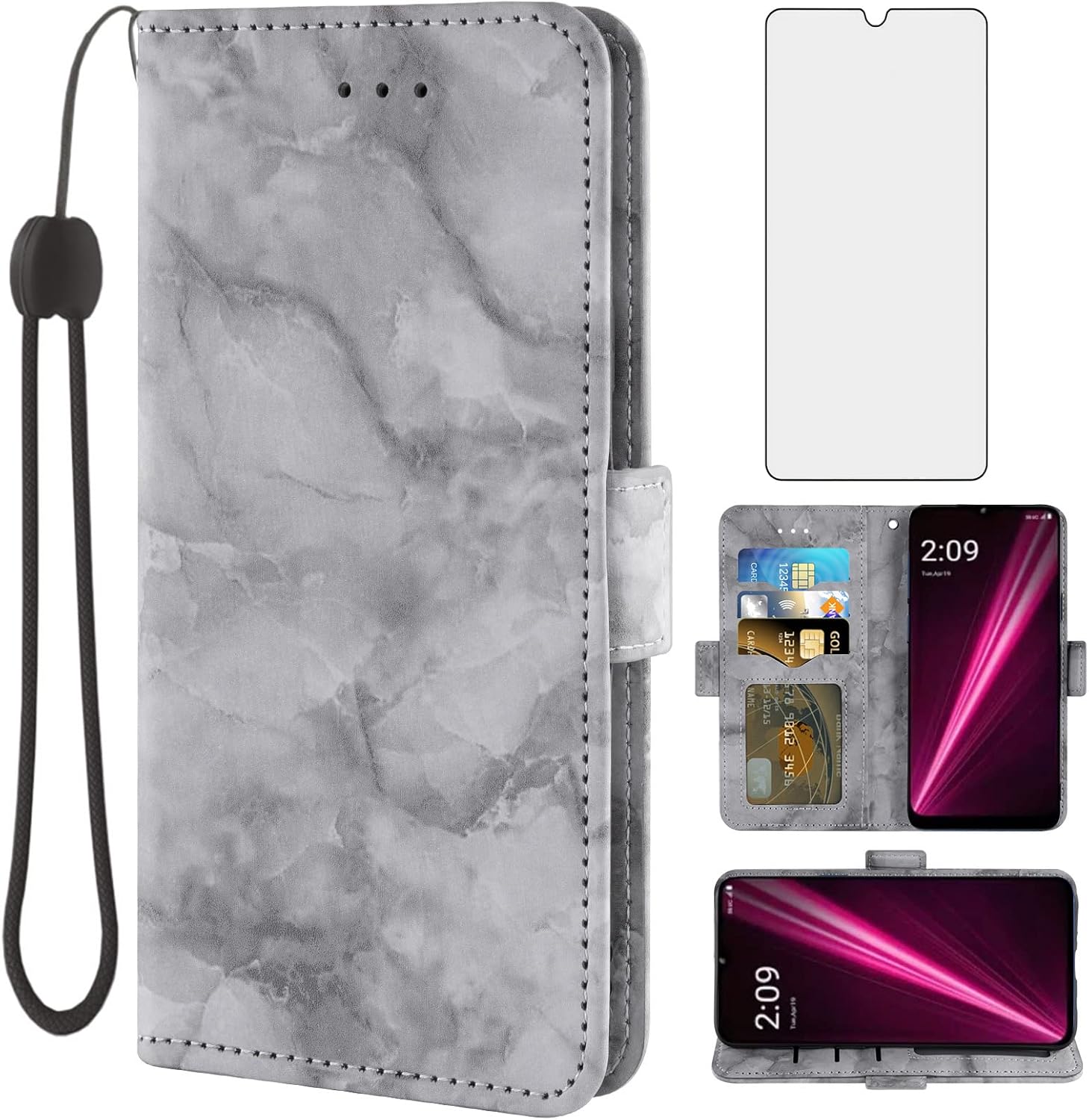 Amazon.com: Asuwish Phone Case for T-Mobile Revvl 6/6X 5G with Screen ...