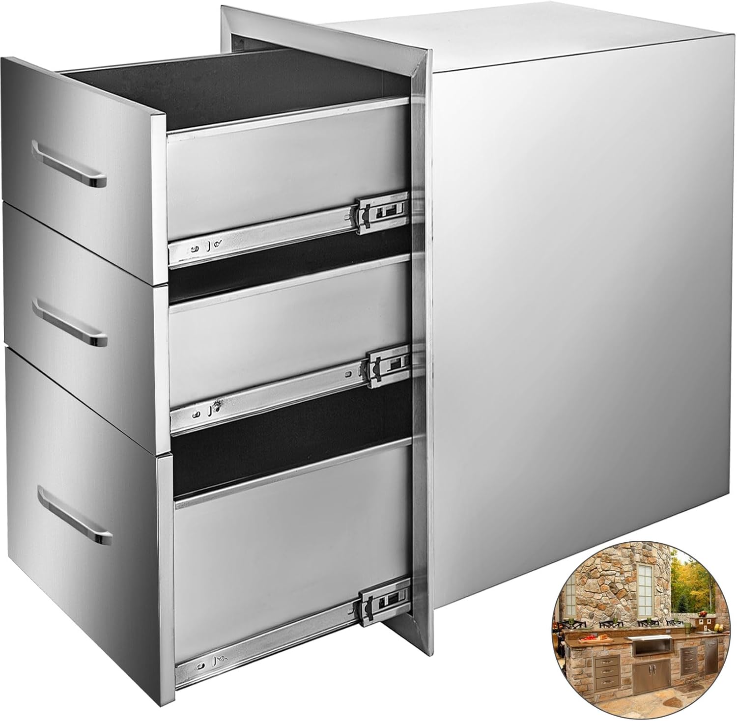 Amazon.com : VEVOR Outdoor Kitchen Cabinets 18x23 Inch, BBQ Island ...