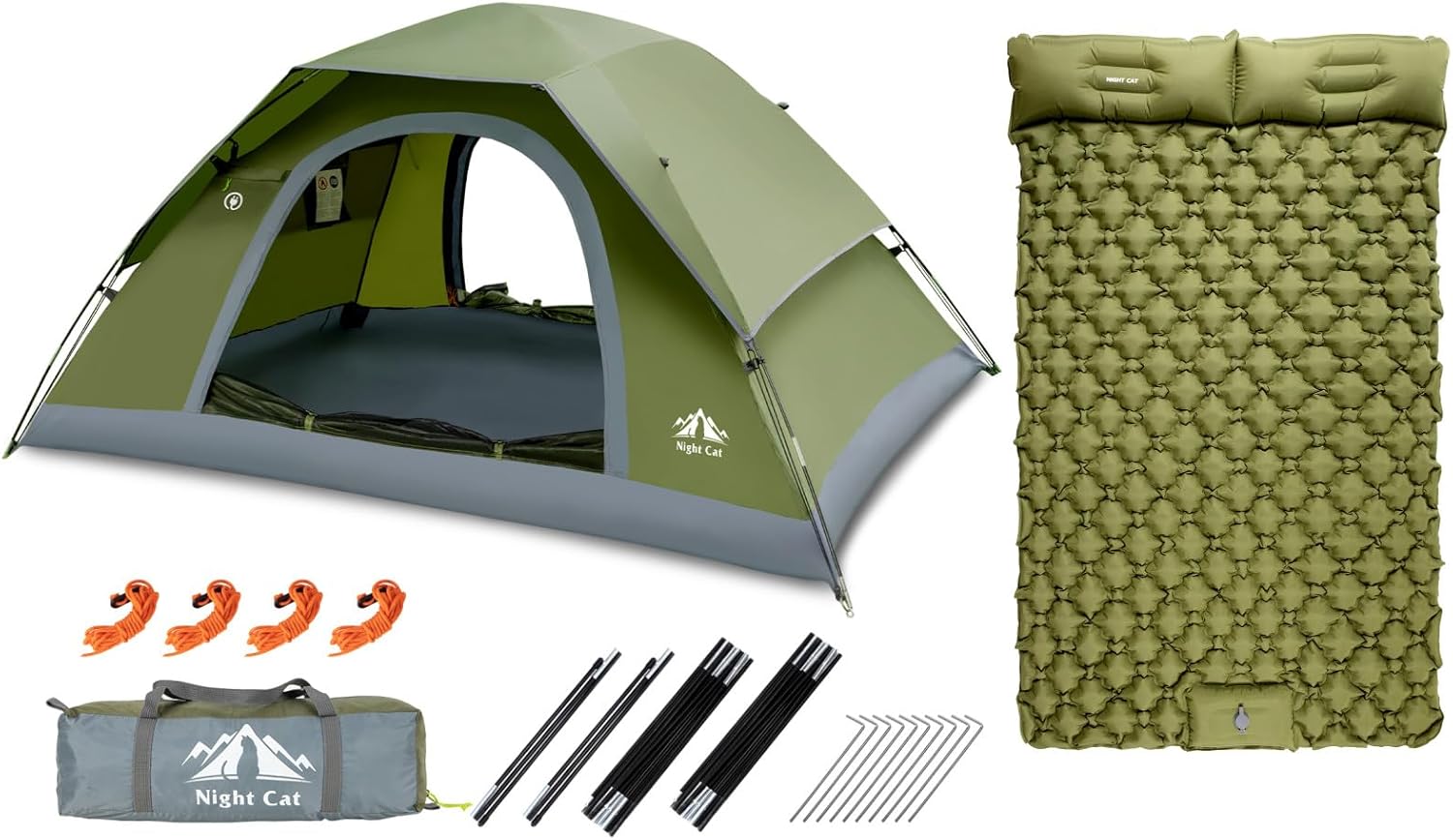 Amazon.com : Night Cat Upgraded Backpacking Tents with Double ...
