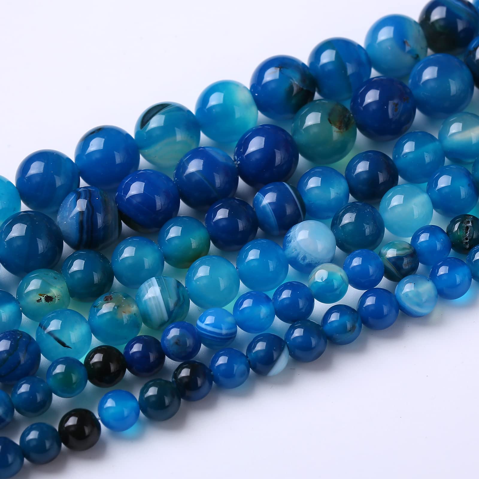 Amazon.com: Round Loose Beads Natural Gem Beads Crystal Energy Stone ...
