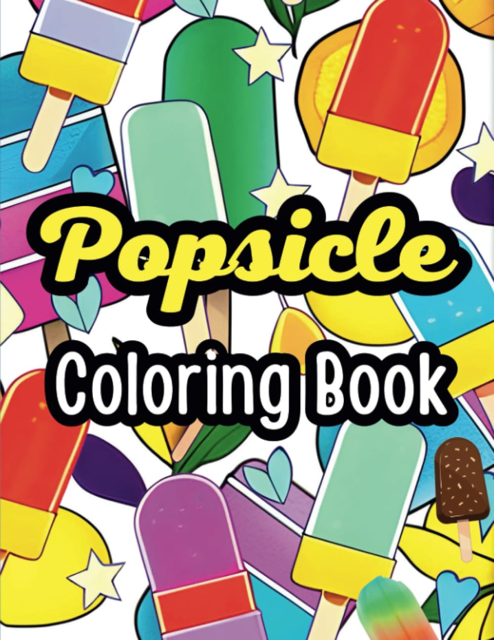 Popsicle Coloring Book: Cute and Simple Popsicle Coloring Pages for All ...