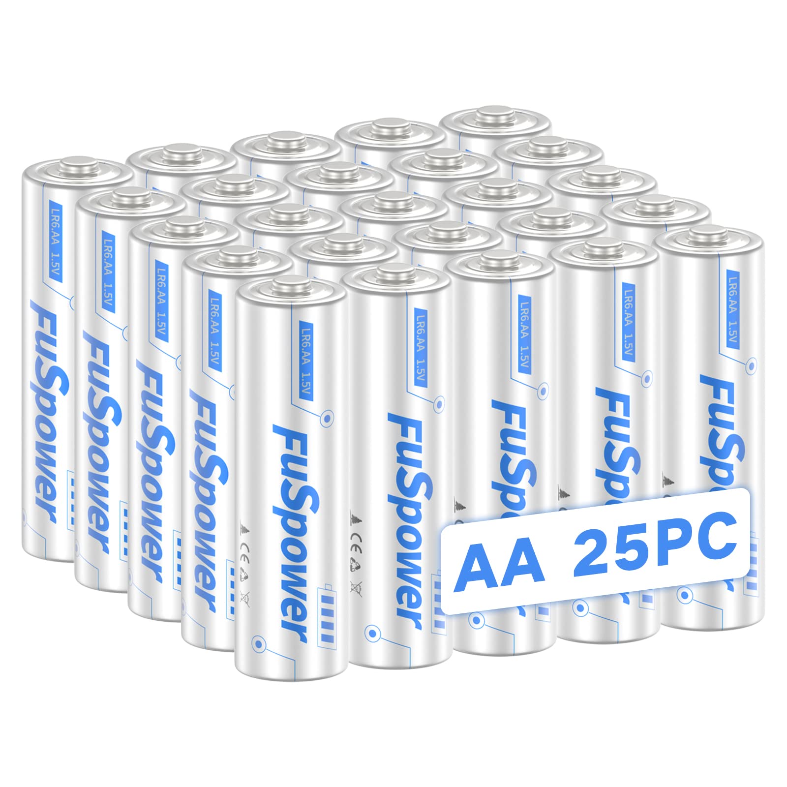 Amazon.com: Fuspower AA Batteries 1.5V LR6 AA AM3 Batteries Double A ...