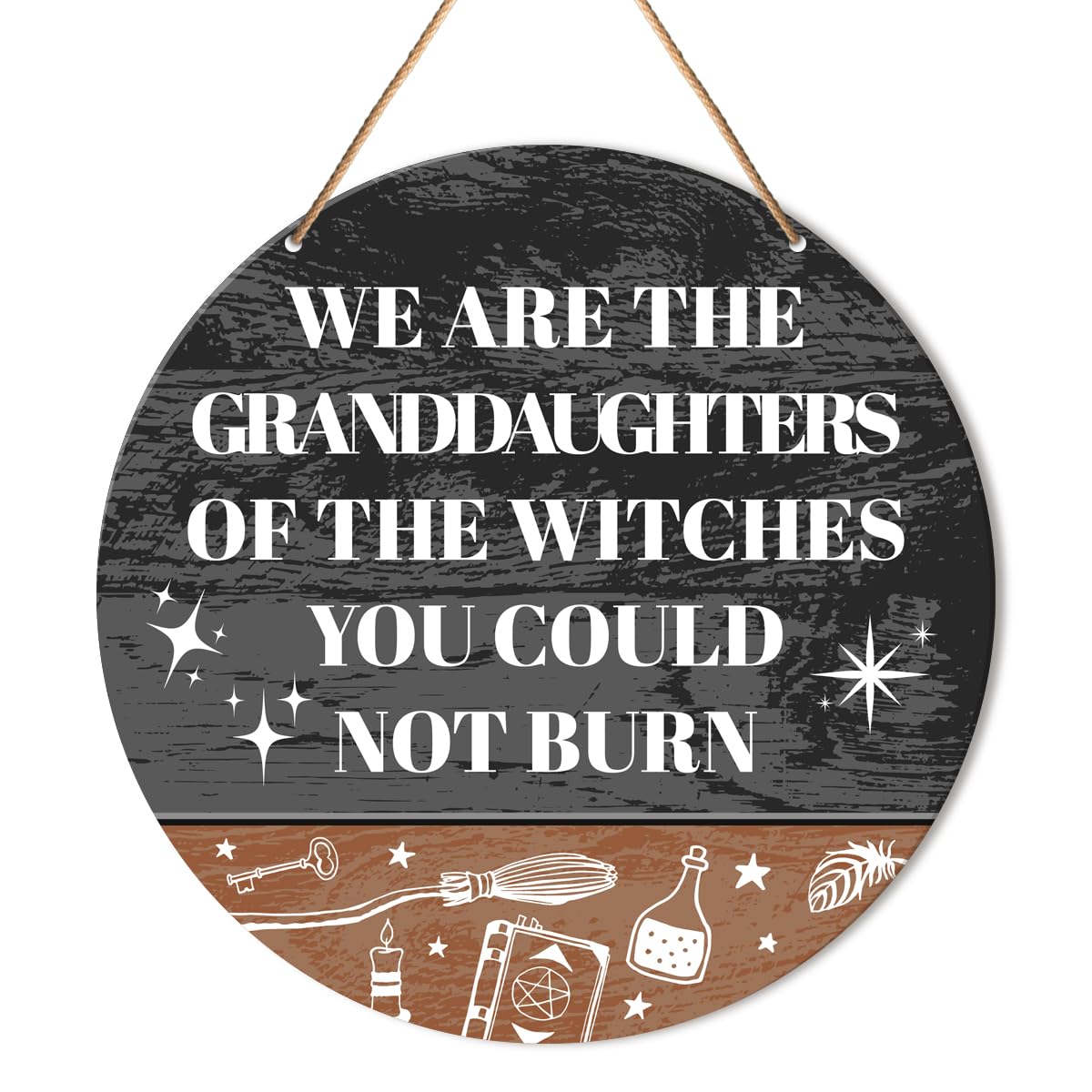 Amazon.com: Witch Sign Decor, Witchy Hanging Sign Decor Rustic Wall ...
