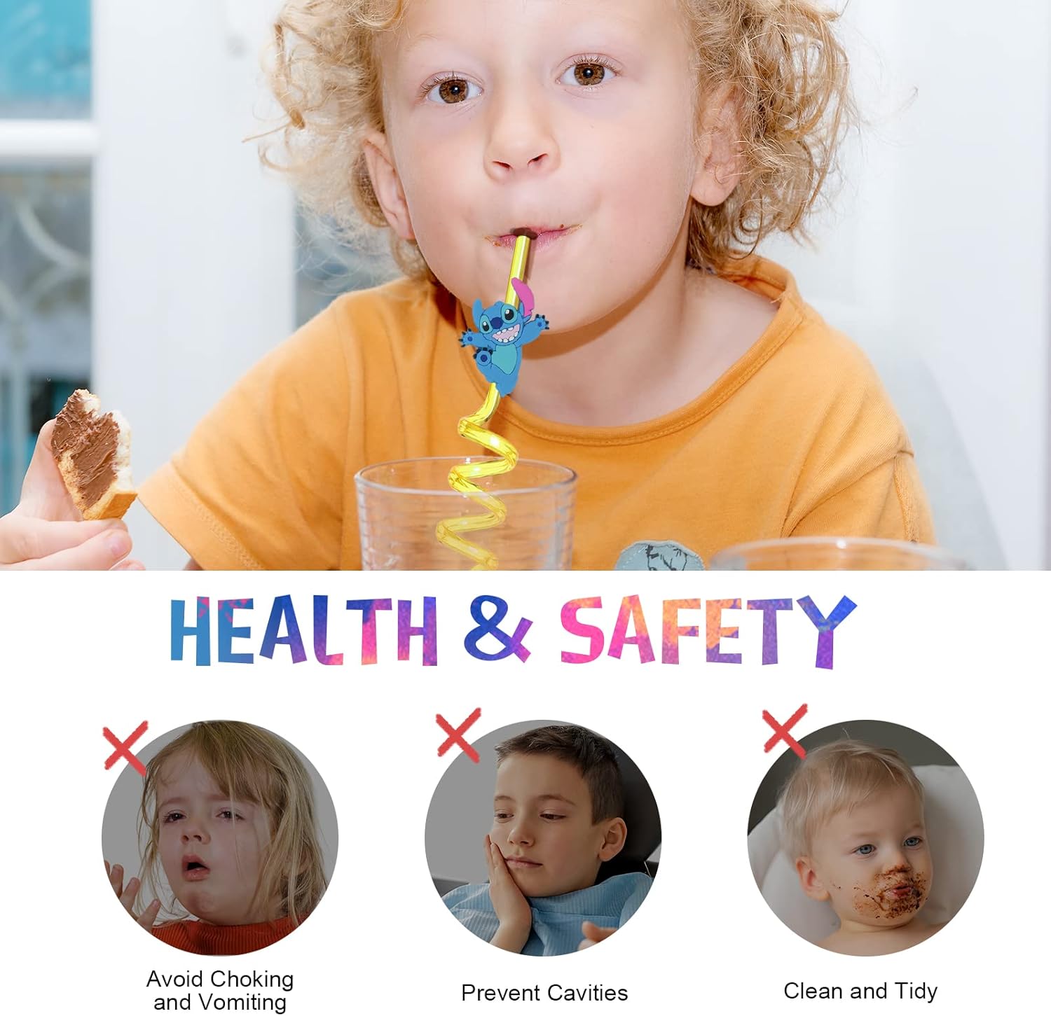 Buy 16Pcs of Stitch Straws Stitch Party Favor Lilo Drinking Party ...