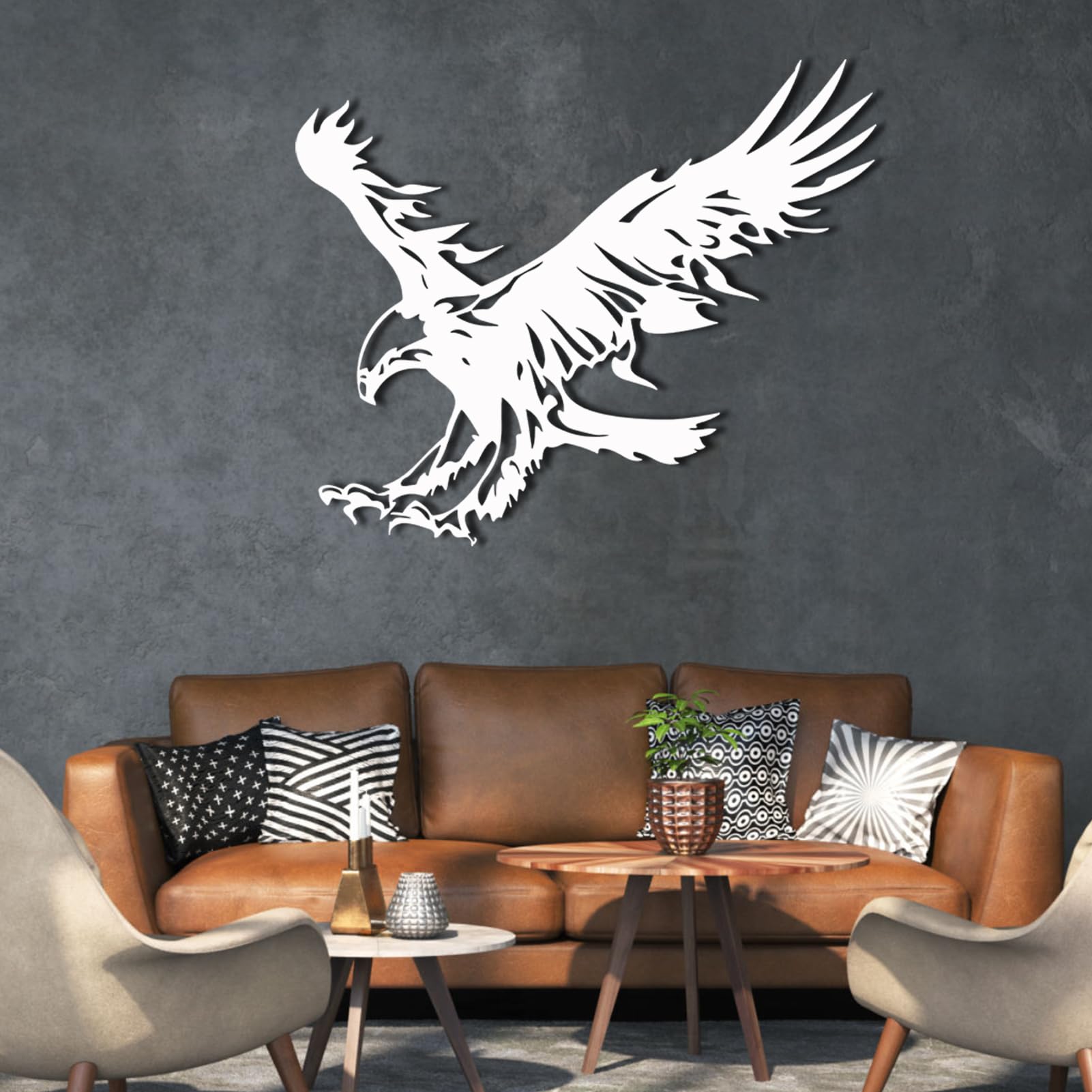 Eagle Wall Decor Wooden Eagle For The Wall In Black, White And
