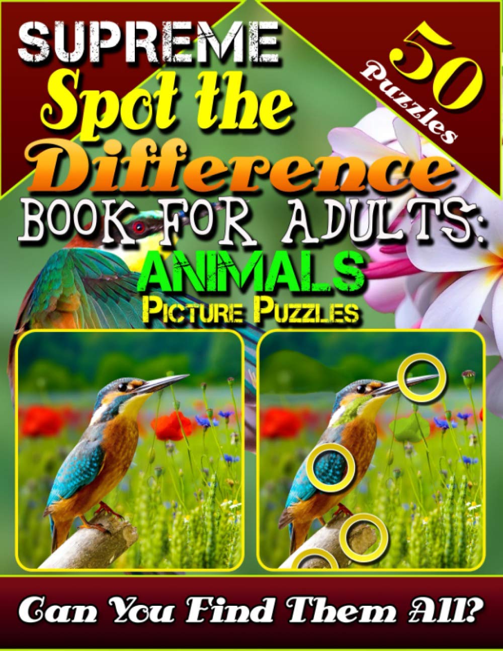 Amazon.com: Supreme Spot the Difference Book for Adults: Animal Picture ...