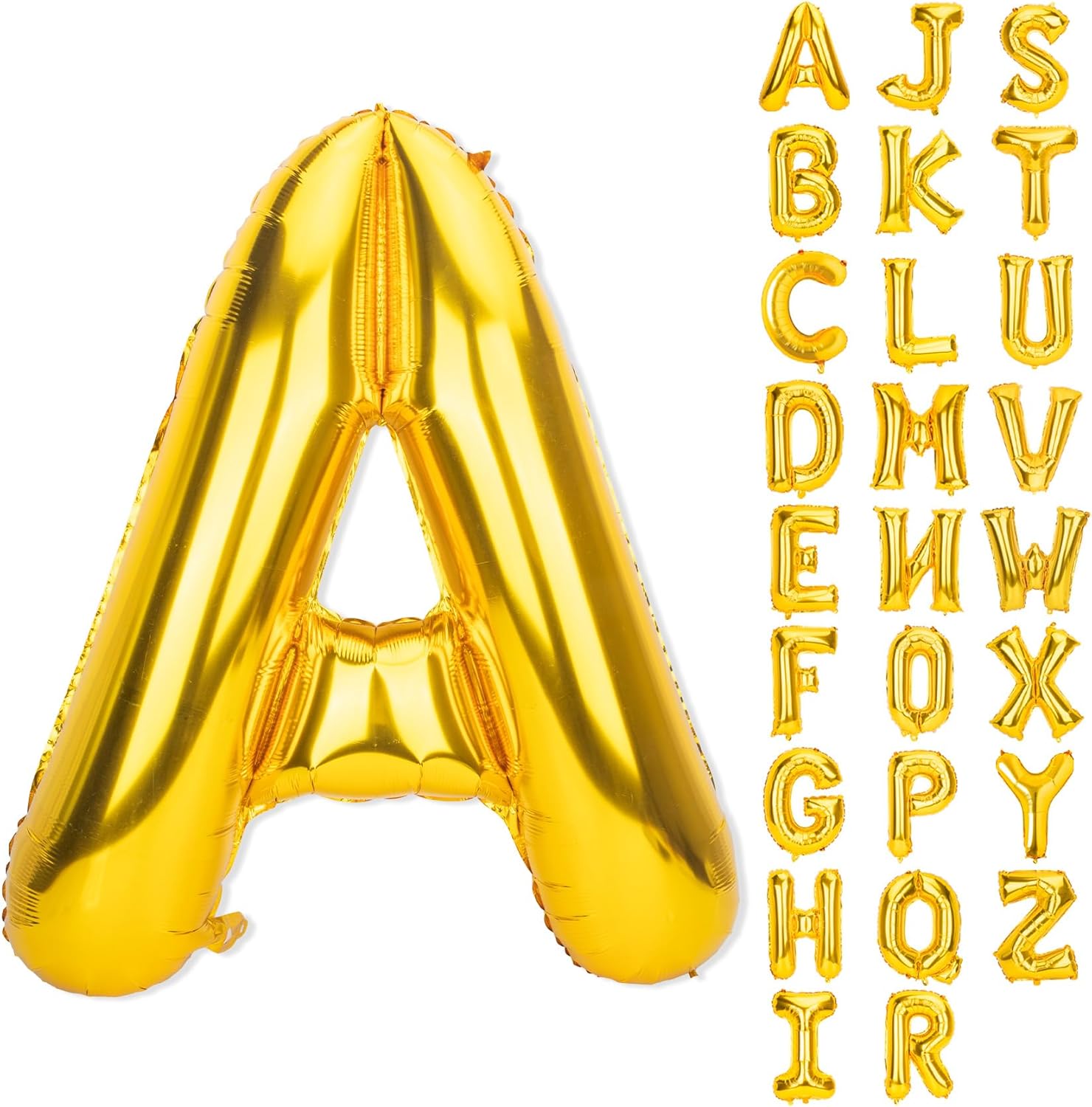 Amazon.com: Gold Letter Balloons 40 Inch A Balloon Letters A Alphabet ...