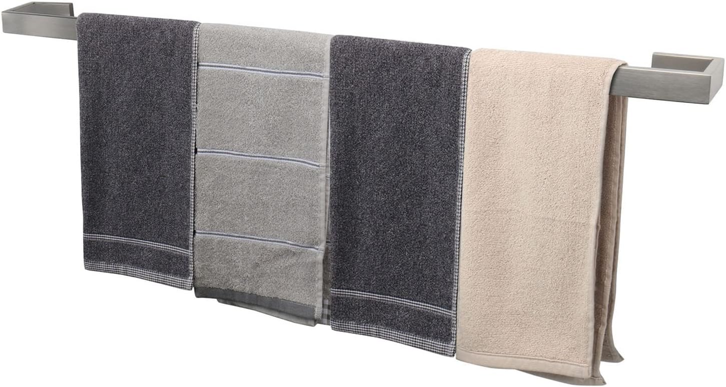 Amazon.com: JunSun Rectangular Towel Bar 24-Inch Stainless Steel ...