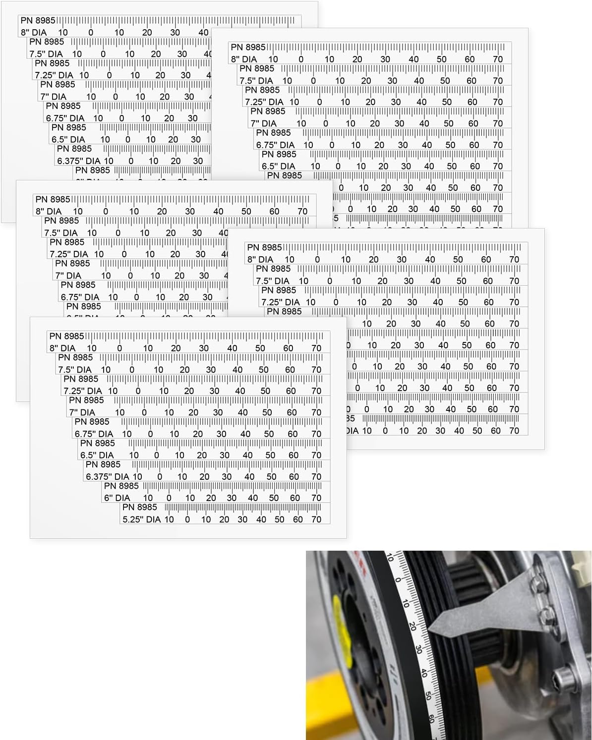 Amazon.com: 8Pcs 8985 Harmonic Balancer Timing Tape for Engines, 5.25 ...