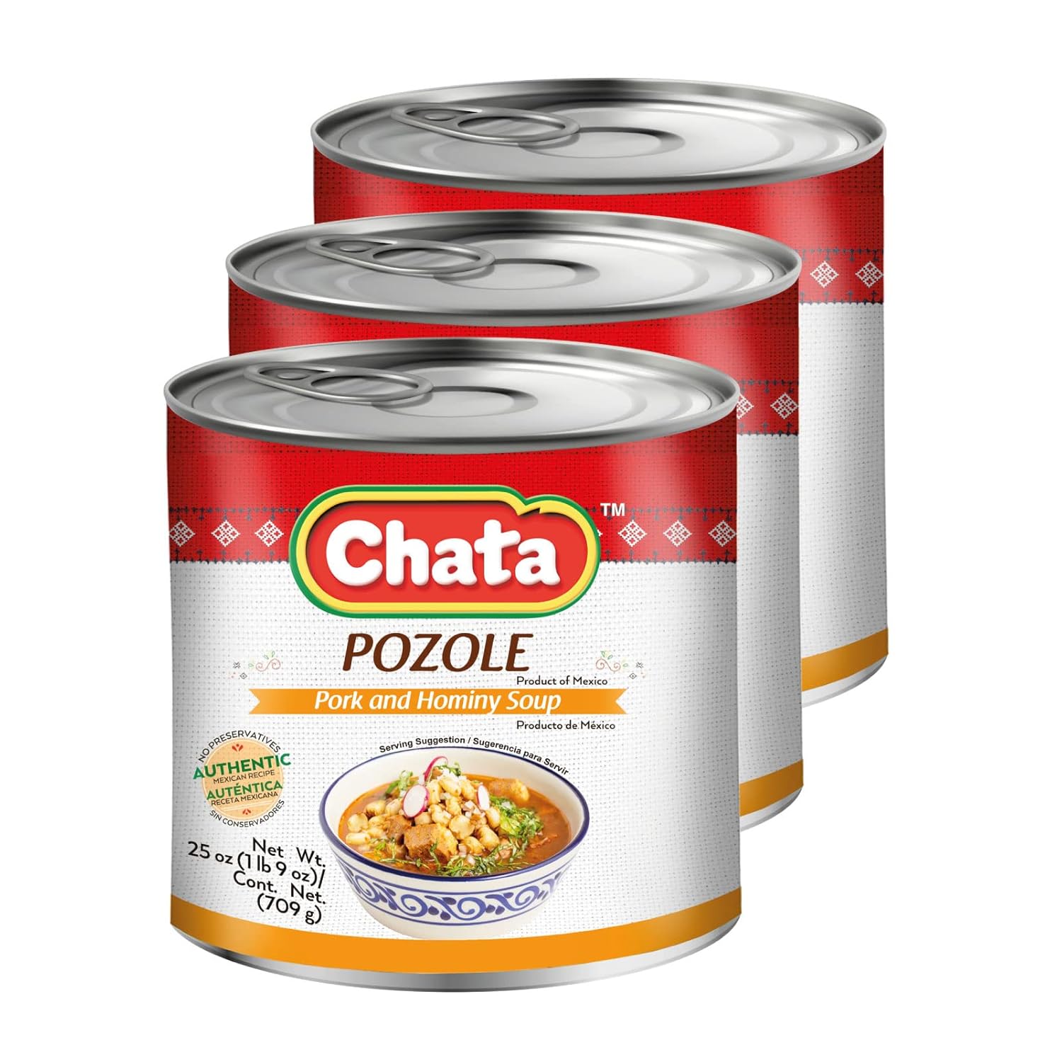 Amazon.com : CHATA Pozole Pork and Hominy Soup, 26 Ounce (Pack of 3 ...