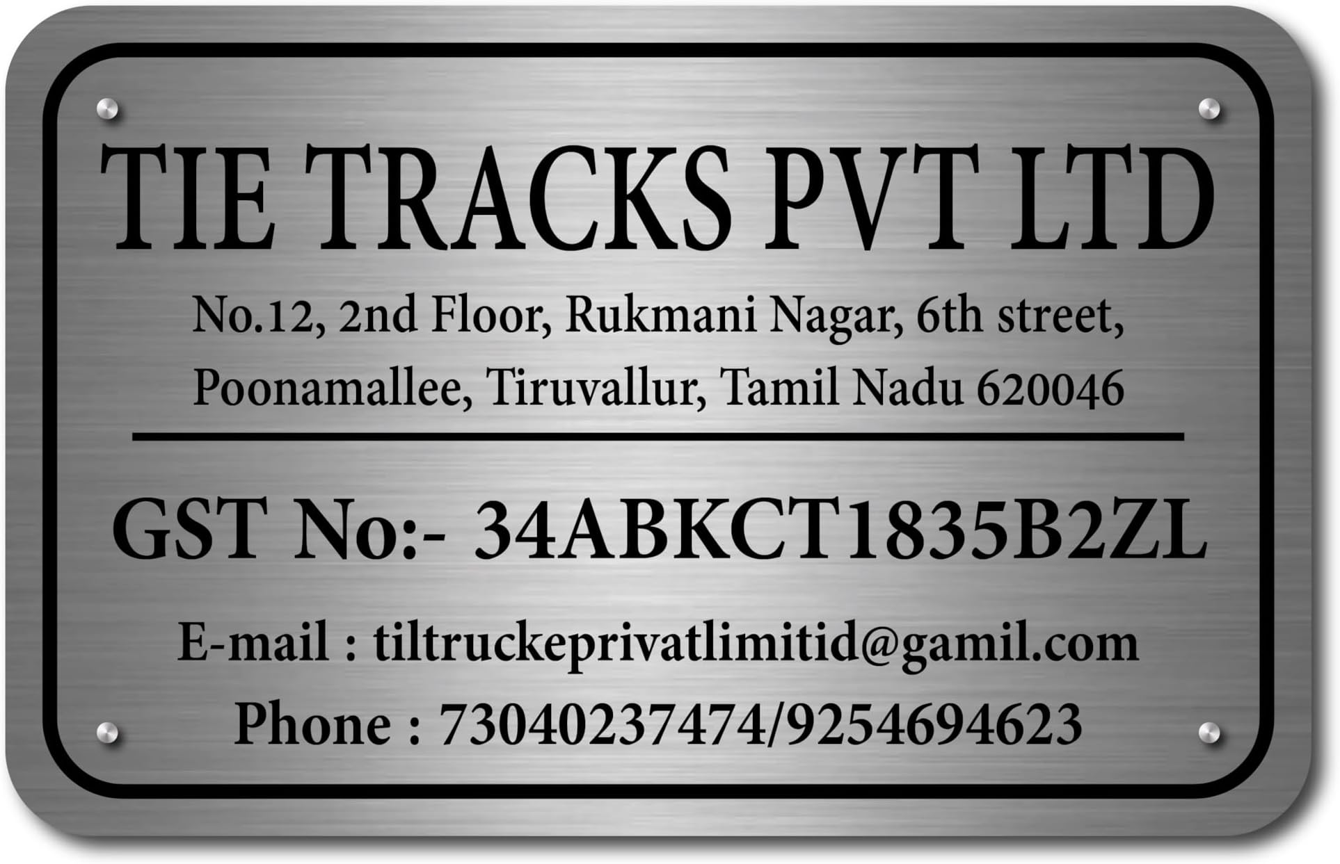 Welcomewallz GST Name Board | Company Name Plate With GST ...