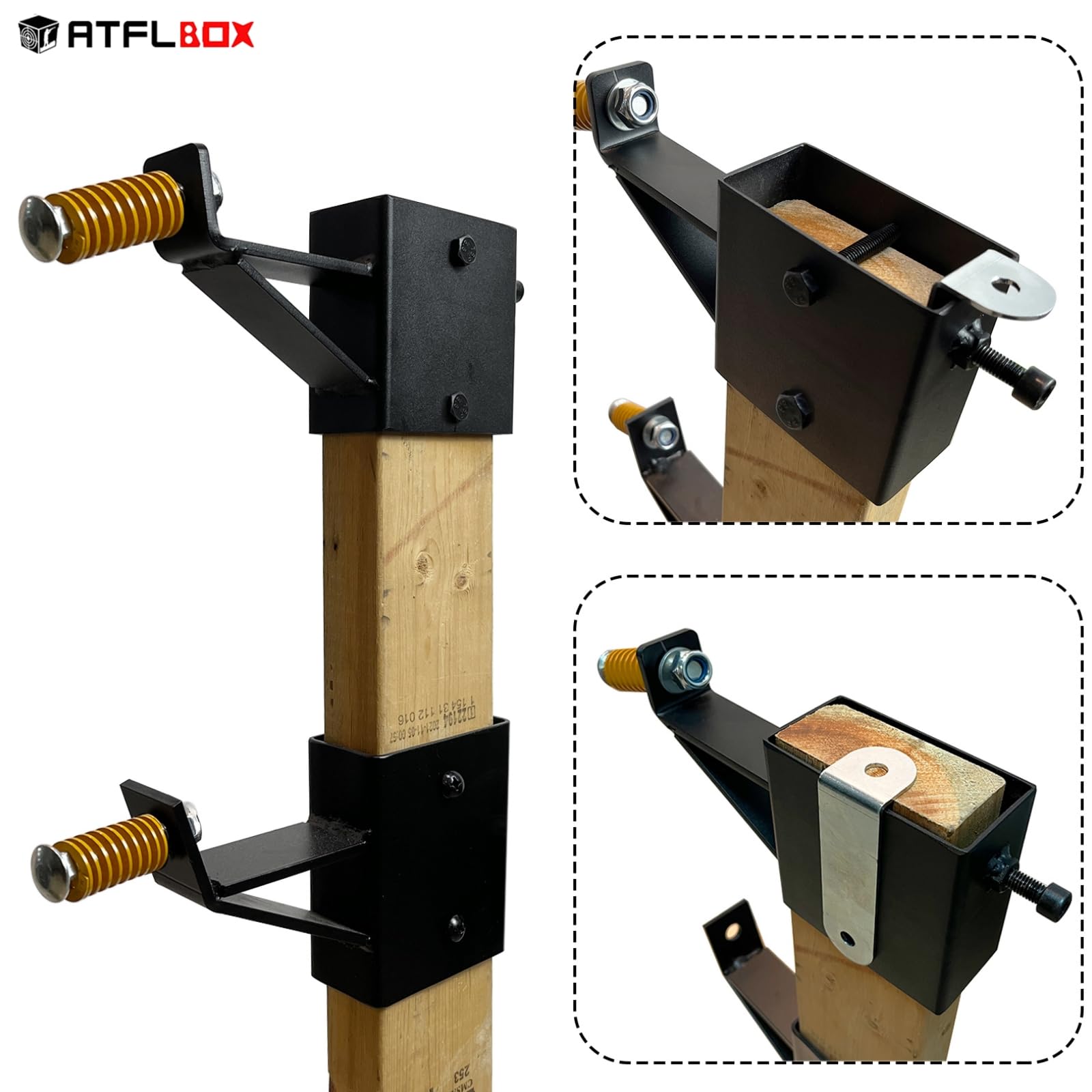 Snapklik.com : ATFLBOX 2x4 AR500 Steel Gong Target Hanger, Mount ...